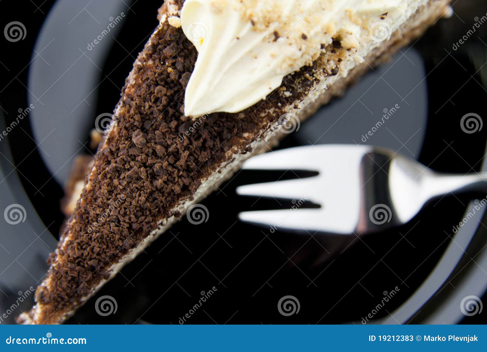 Cake slice from above stock image. Image of piece, plate - 19212383