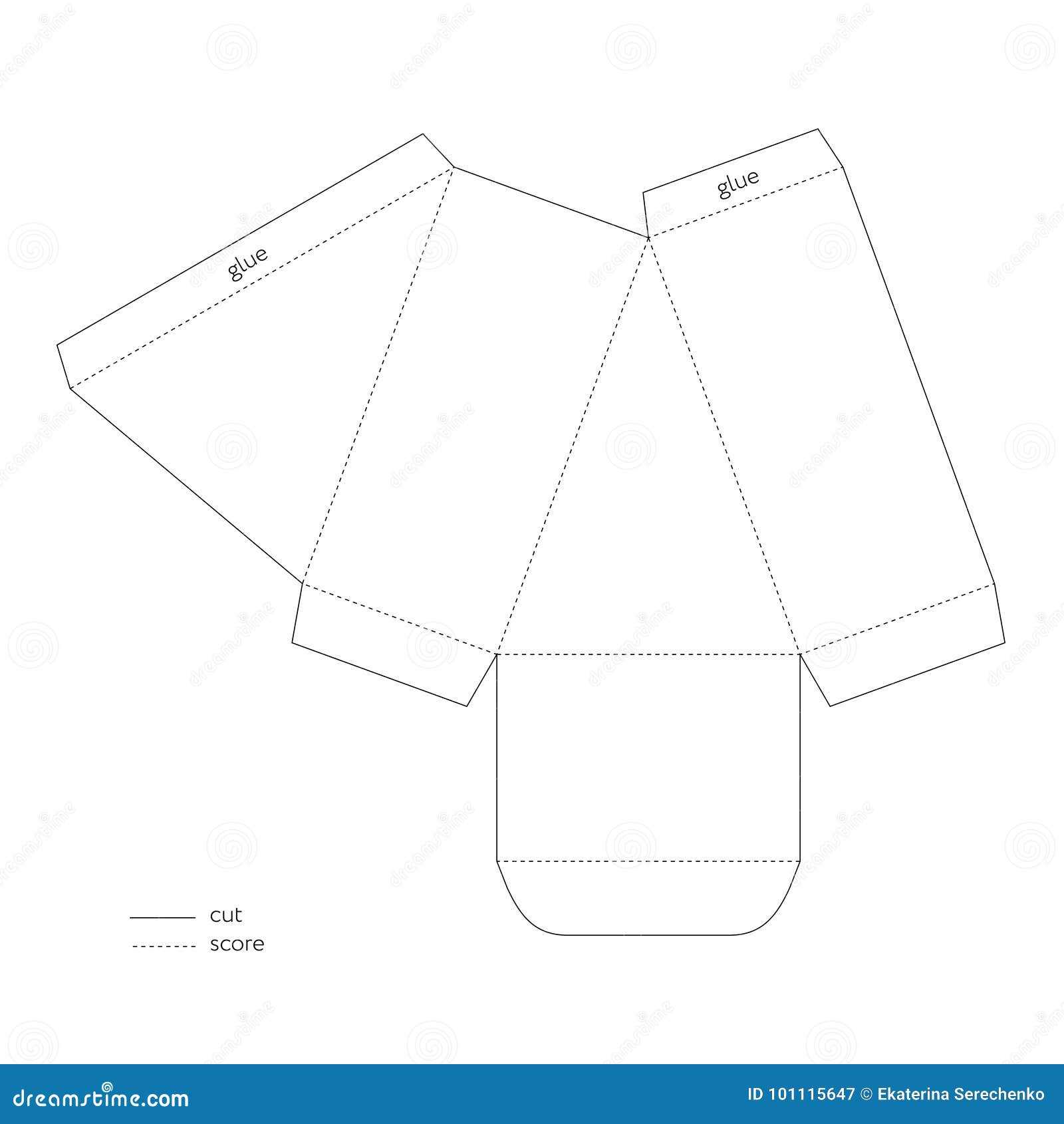 Cake Slice Box Cutout Template. Favor Box Stock Vector - Illustration ... Cake Slice Box Cutout Template. Favor Box Stock Vector - Illustration ...