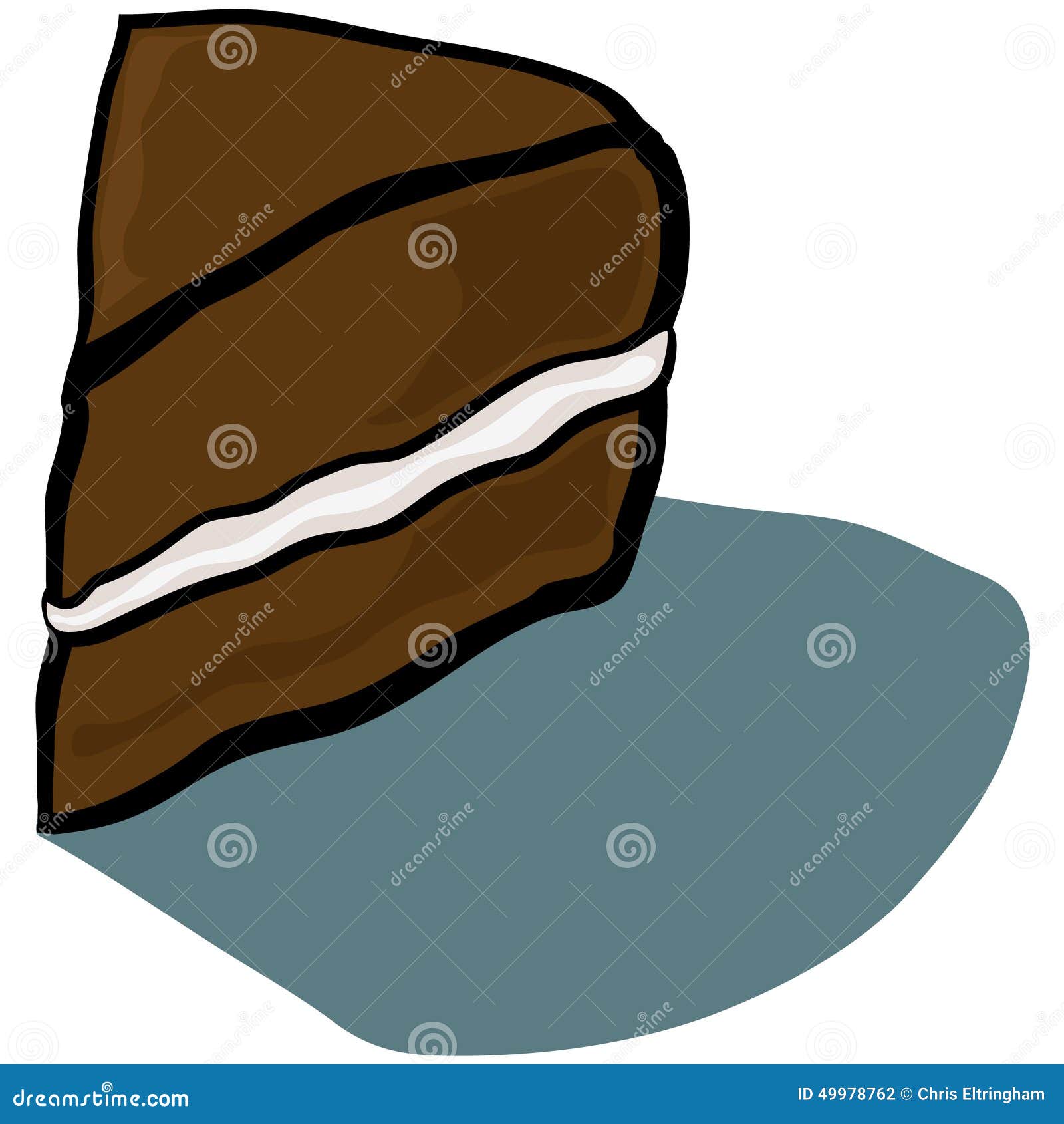 Cake Slice stock vector. Illustration of shadow, unusual - 49978762