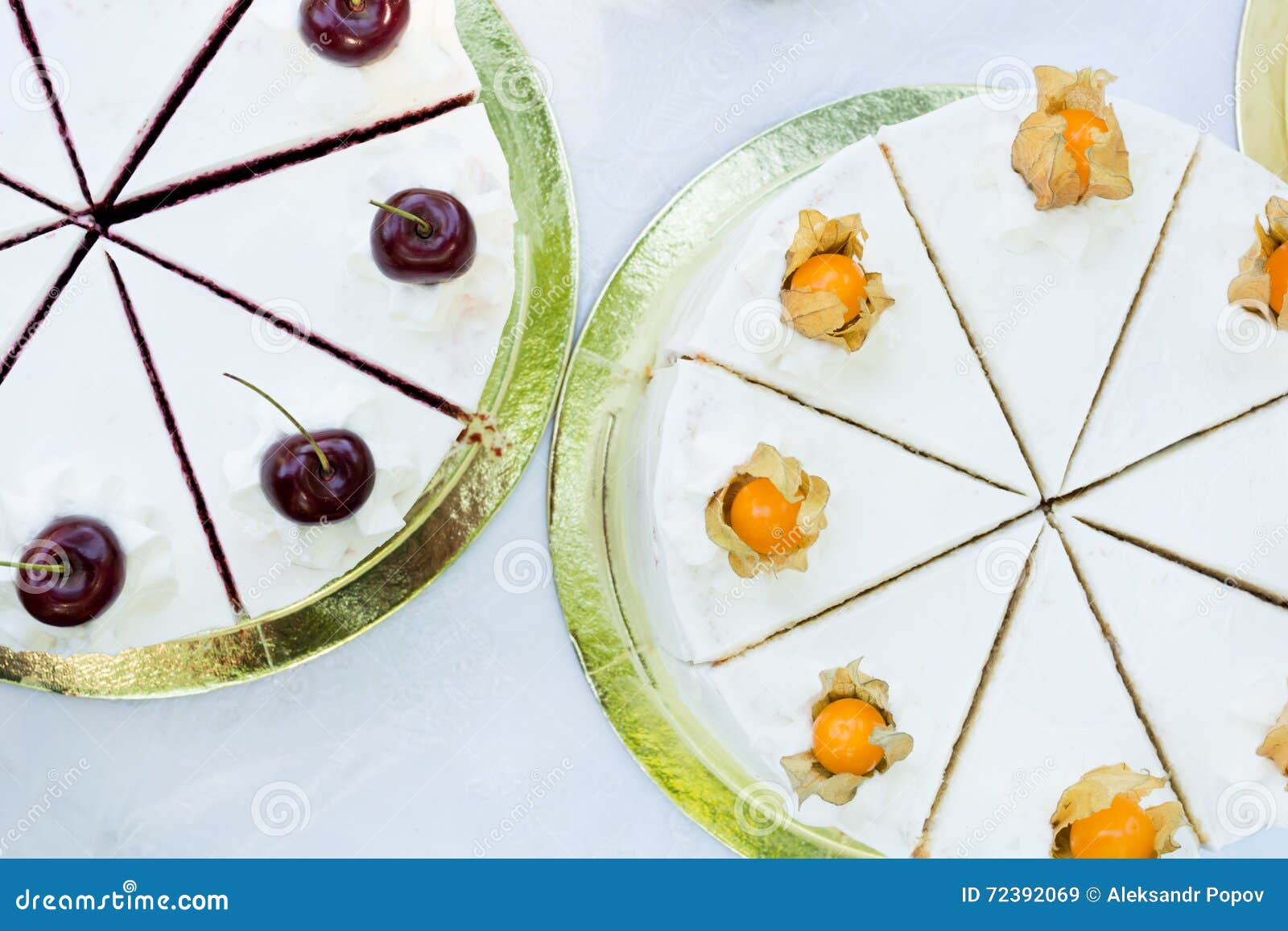 Cake sliced into pieces stock image. Image of dessert - 72392069
