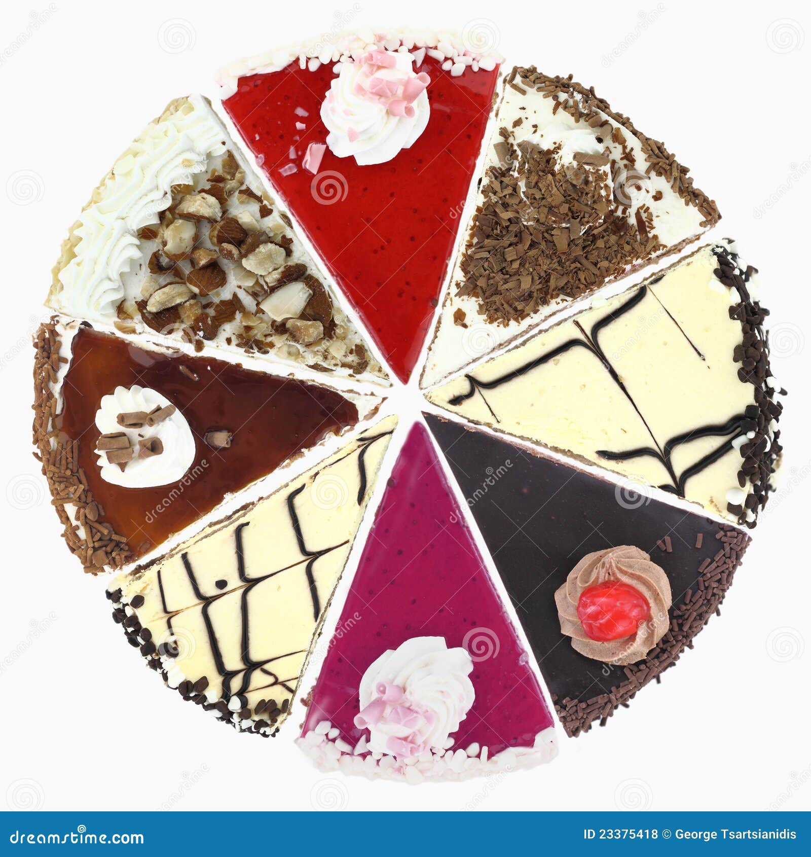 Cake slices stock photo. Image of concept, isolated, chart - 23375418