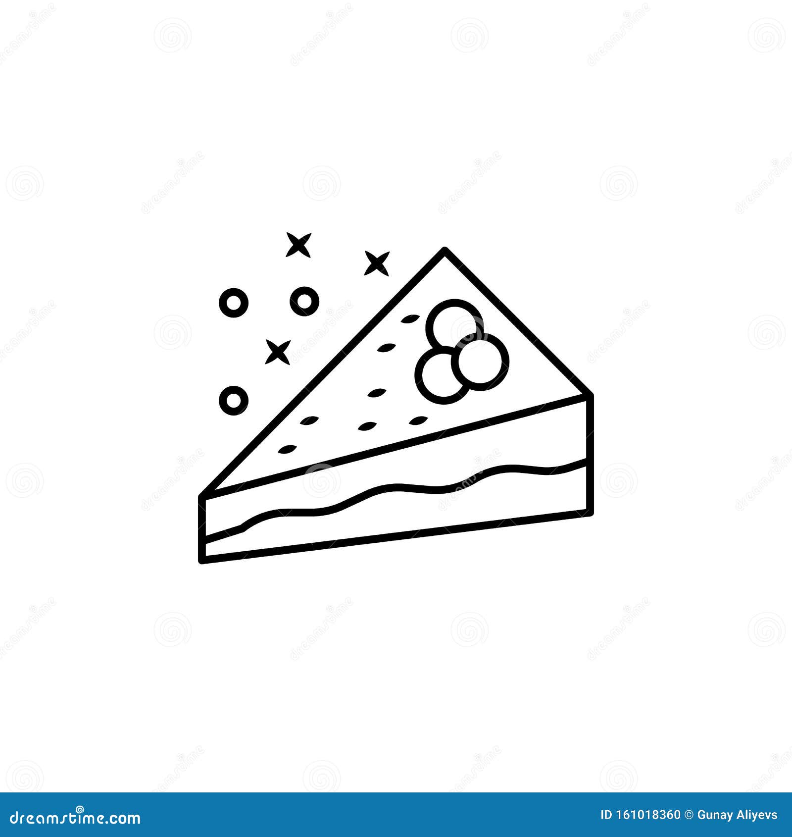 Cake Snack Cheesecake Icon. Element of Menu Dishes Icon Stock ...