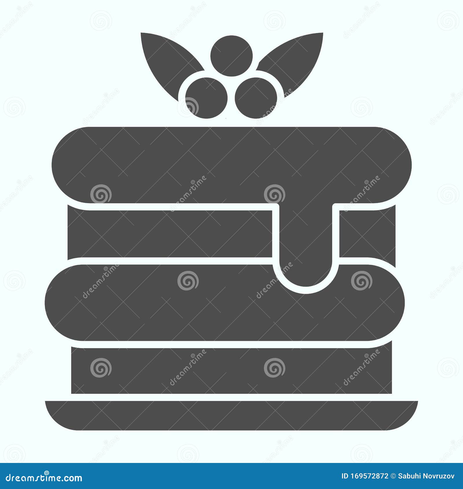 Cake Solid Icon. a Birthday Cake Vector Illustration Isolated on White ...