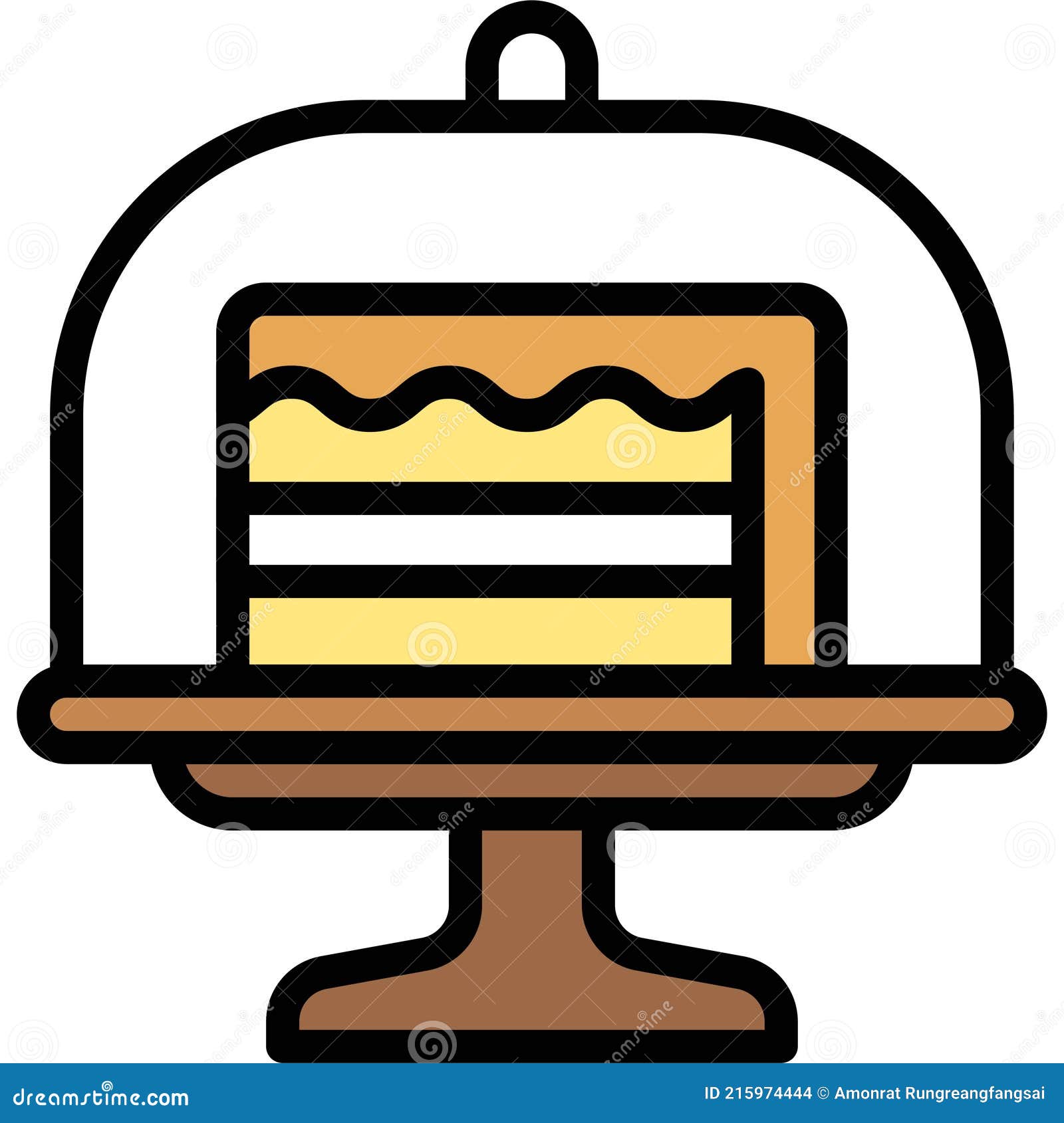 Cake on Cake Stand Icon, Bakery and Baking Related Vector Stock Vector ...