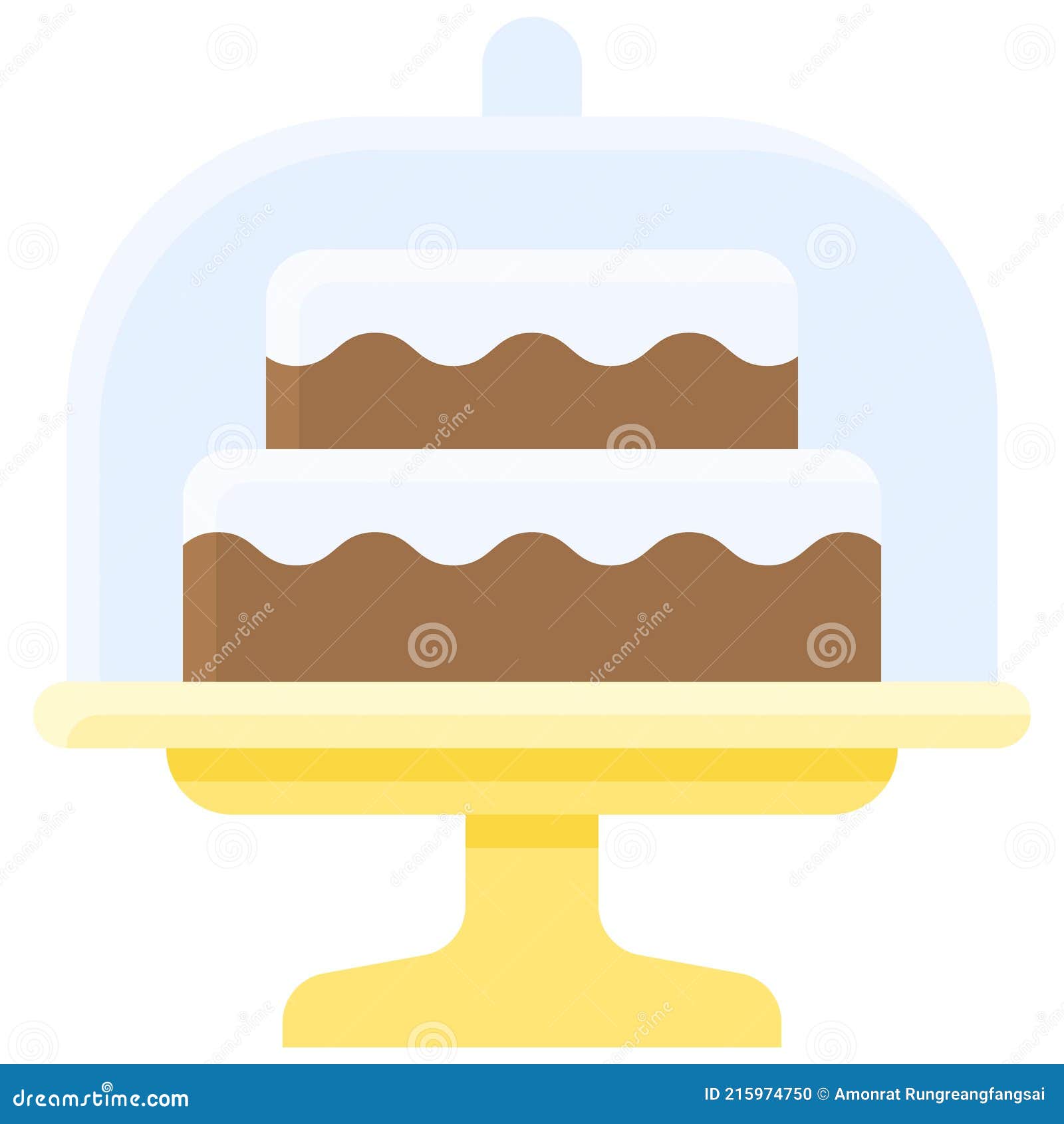 Cake on Cake Stand Icon, Bakery and Baking Related Vector Stock Vector ...