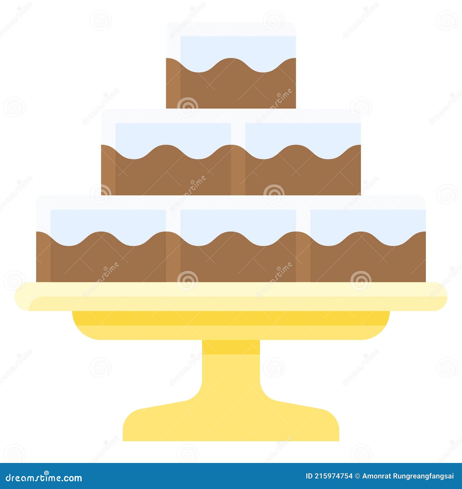 Cake on Cake Stand Icon, Bakery and Baking Related Vector Stock Vector ...