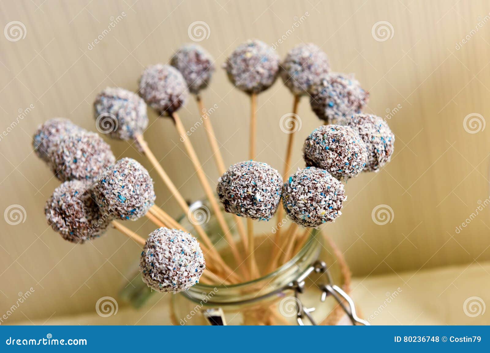 Cake on a stick stock photo. Image of delicious, assortment - 80236748
