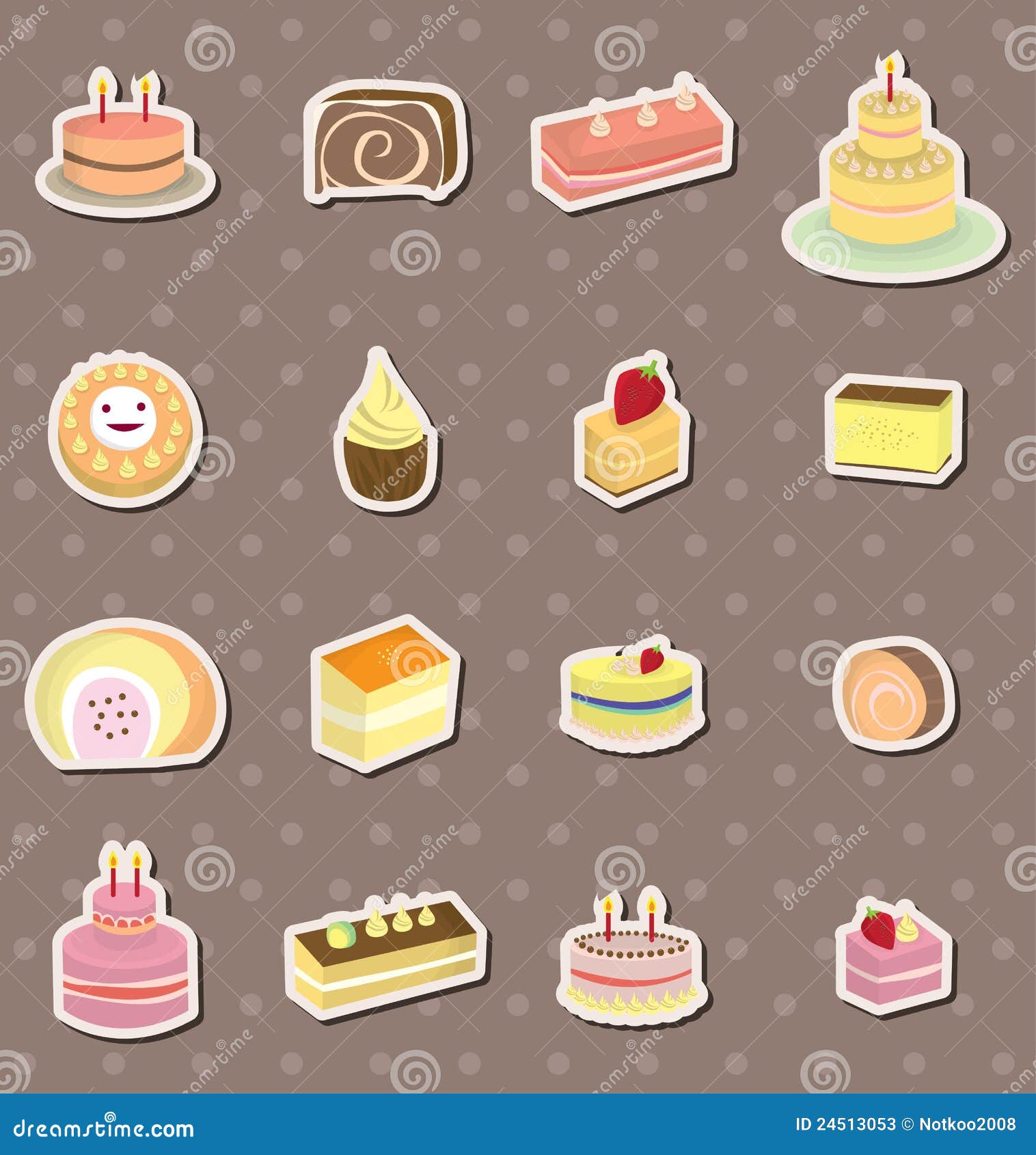 Cake Stickers Stock Photos - Image: 24513053