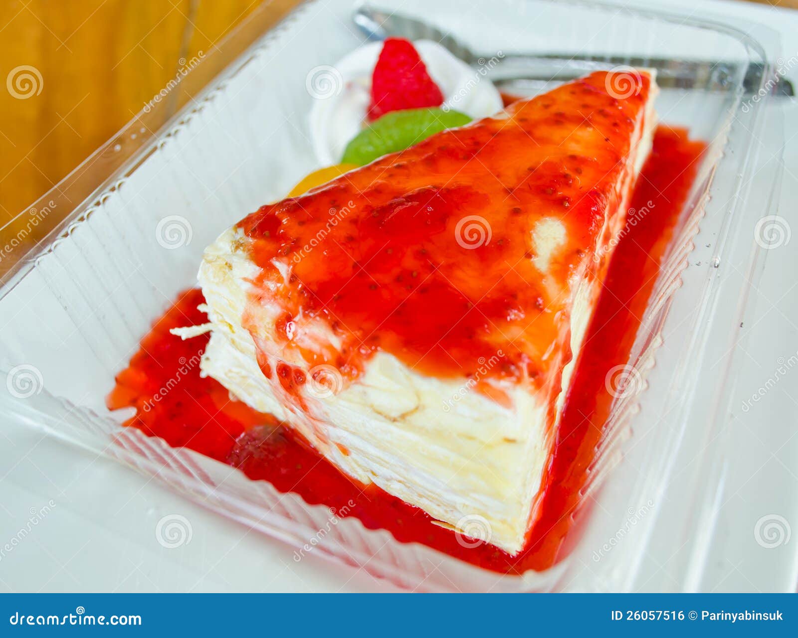 Cake with strawberry syrup stock photo. Image of strawberry - 26057516