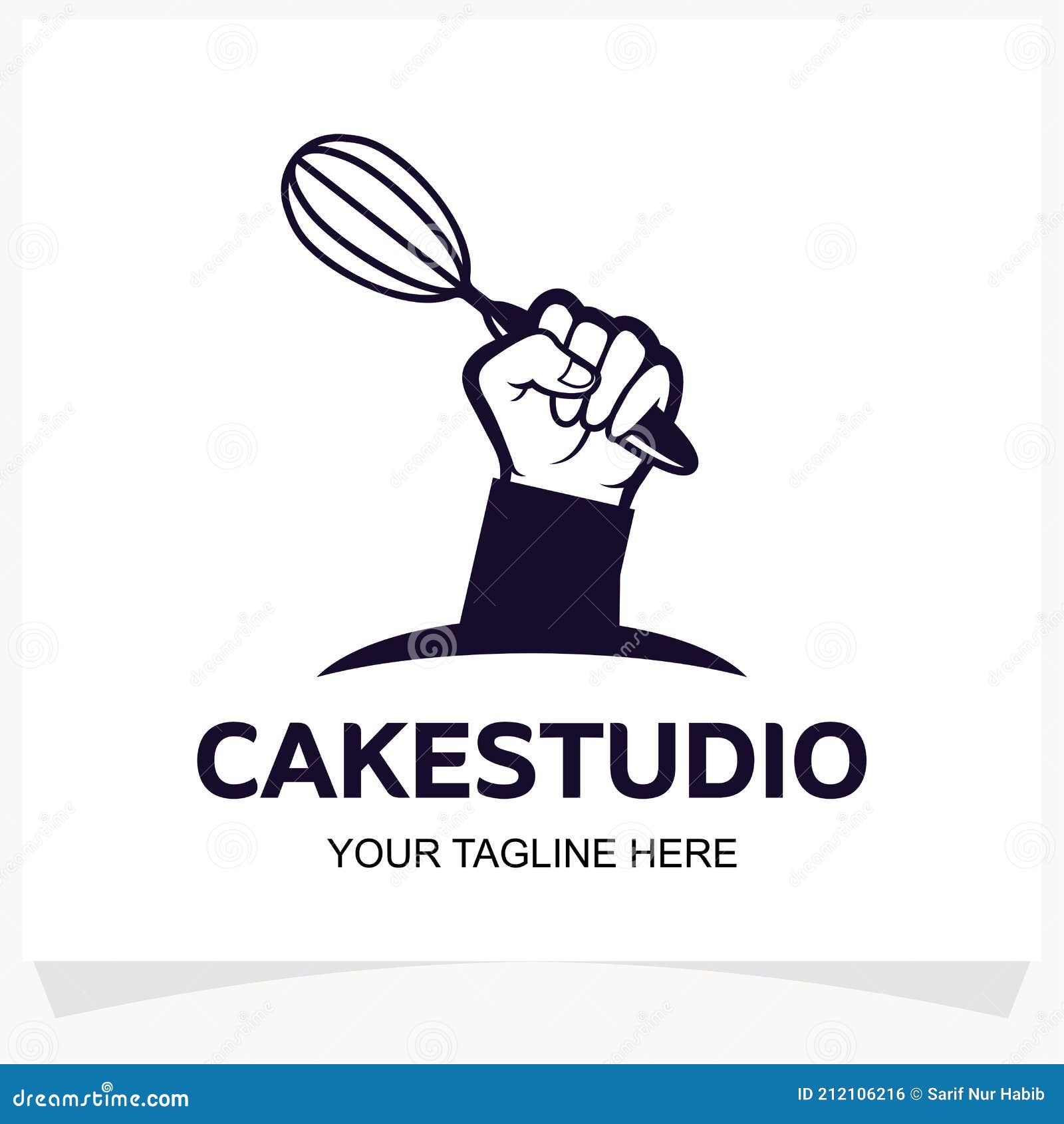 Cake Studio Logo Design Template Inspiration Stock Vector ...