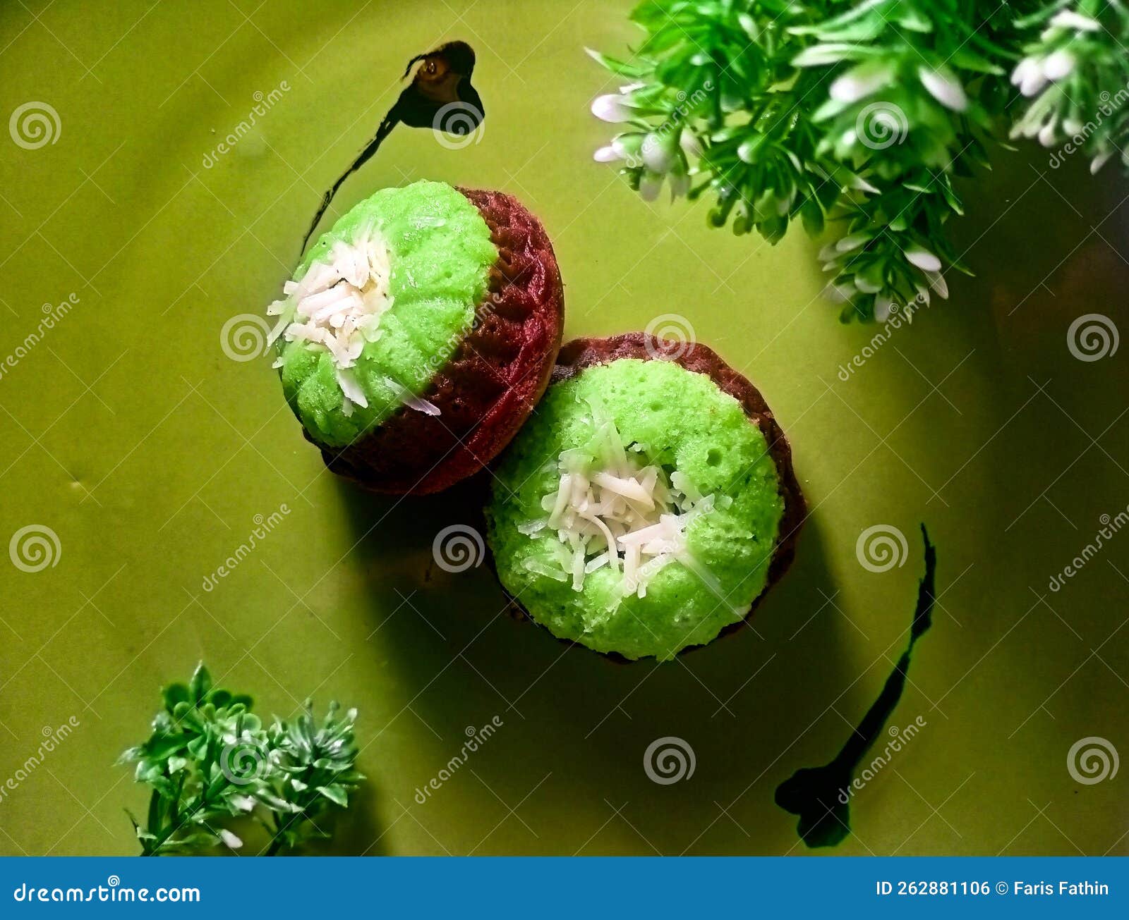 Cake with Sweet Pandan and Authentic Photos Stock Photo - Image of ...