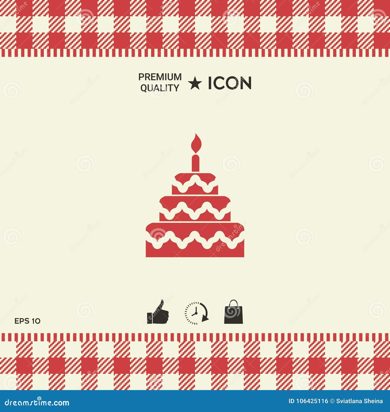 Cake symbol icon stock vector. Illustration of food - 106425116