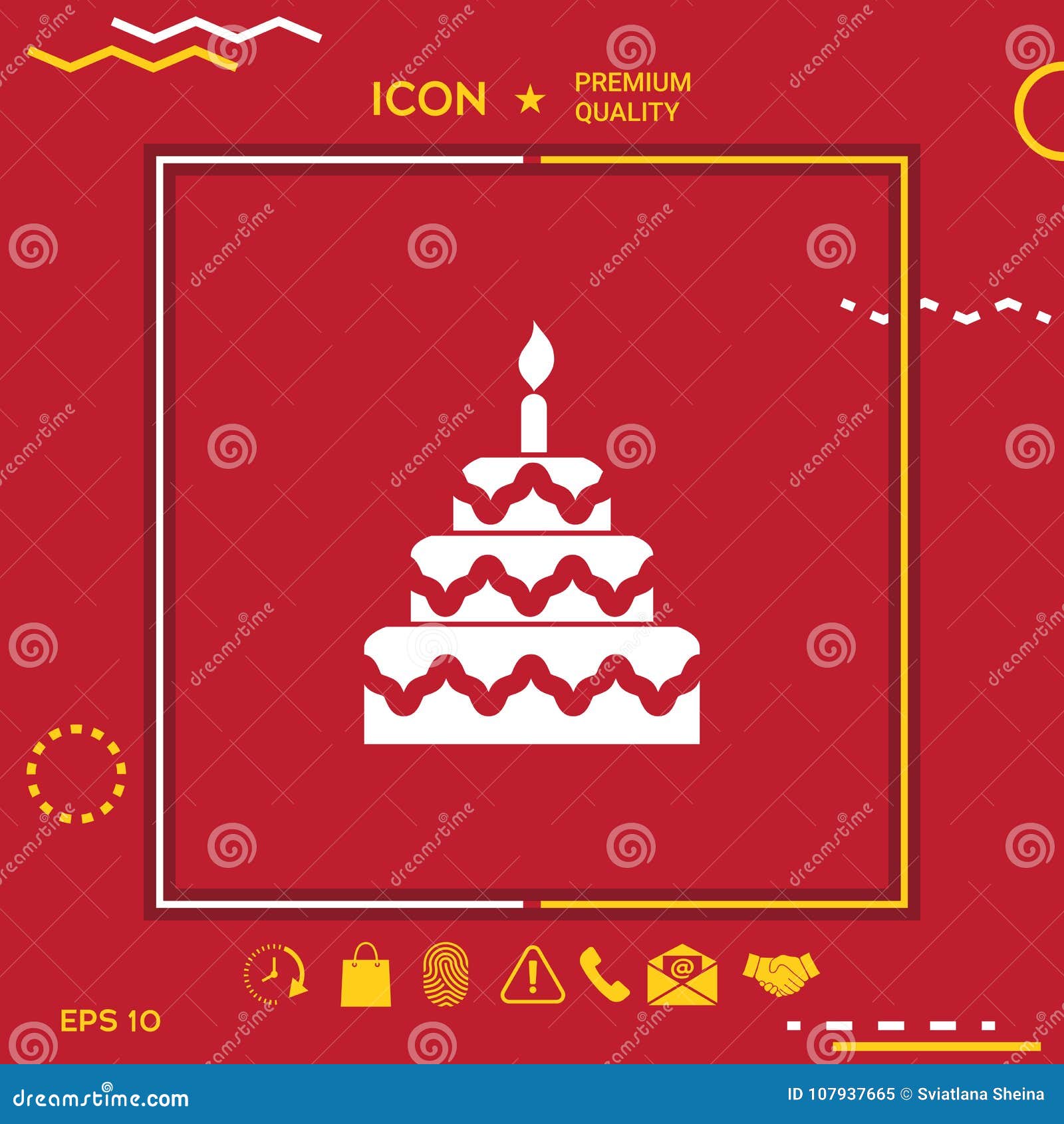 Cake symbol icon stock vector. Illustration of graphic - 107937665