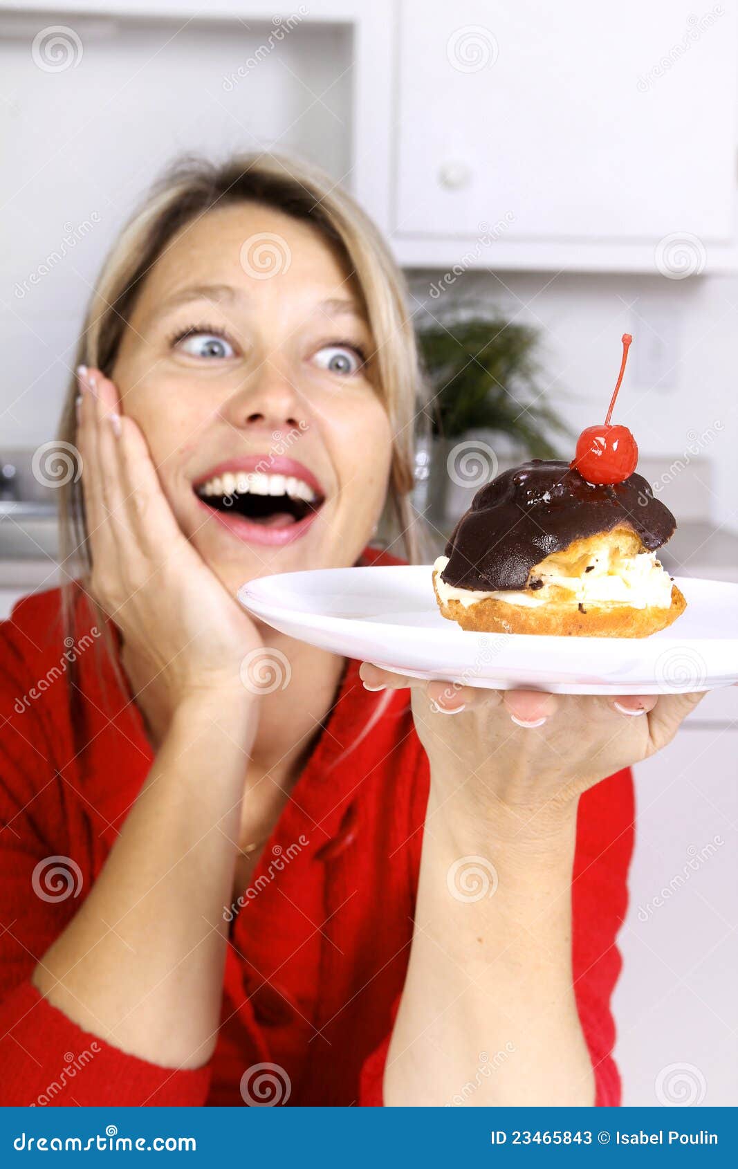 Cake temptation stock image. Image of female, cherry - 23465843