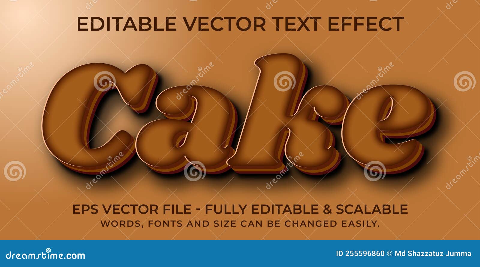 Cake Text Effect Editable Vector. Fully Editable Text Effect Stock ...
