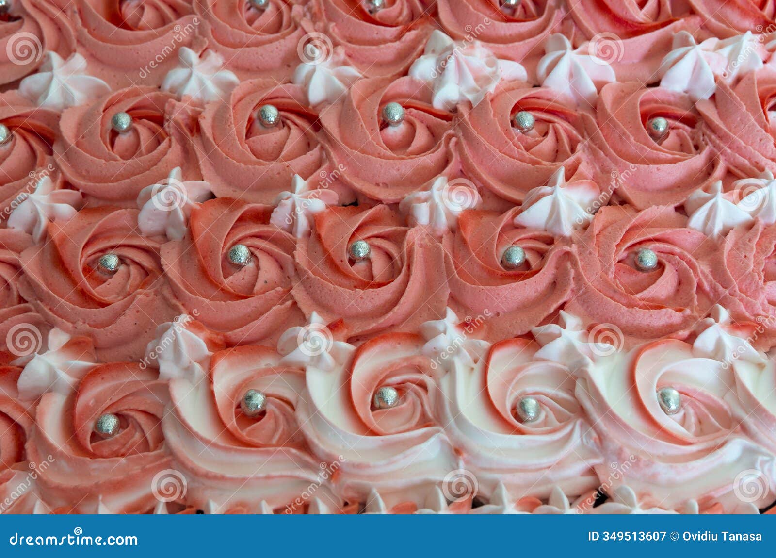 Cake Texture with Red Roses and Sprinkles Stock Image - Image of roses ...