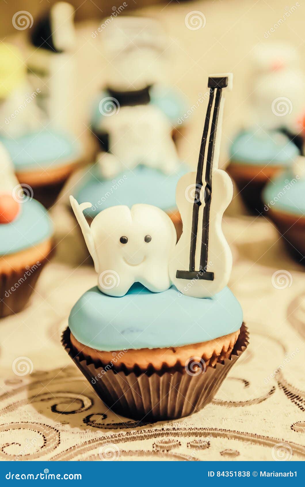 Cake with Tooth Hero on Top Stock Photo - Image of health, medicine ...