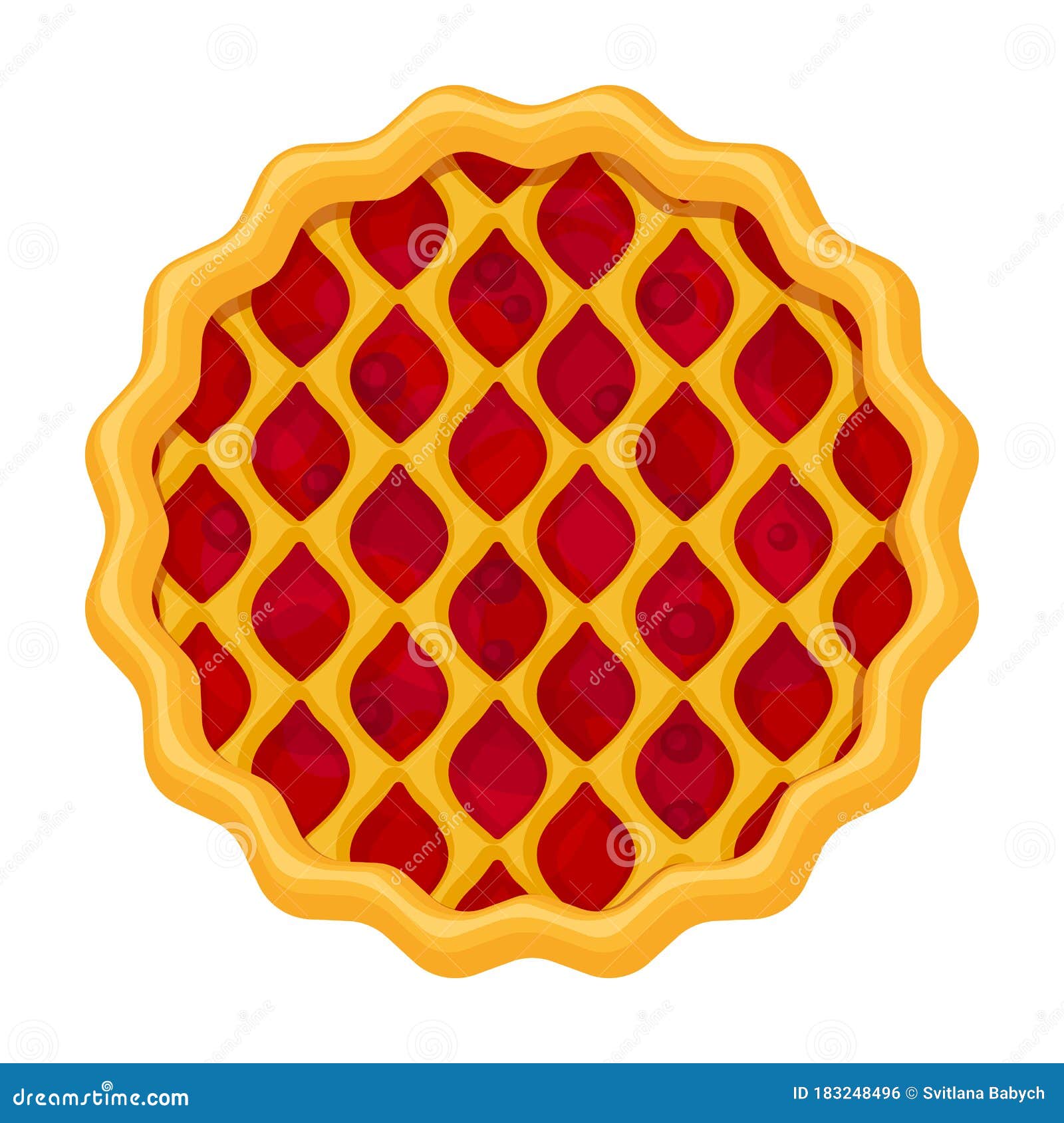 Cake Top View Vector Icon.Cartoon Vector Icon Isolated on White ...