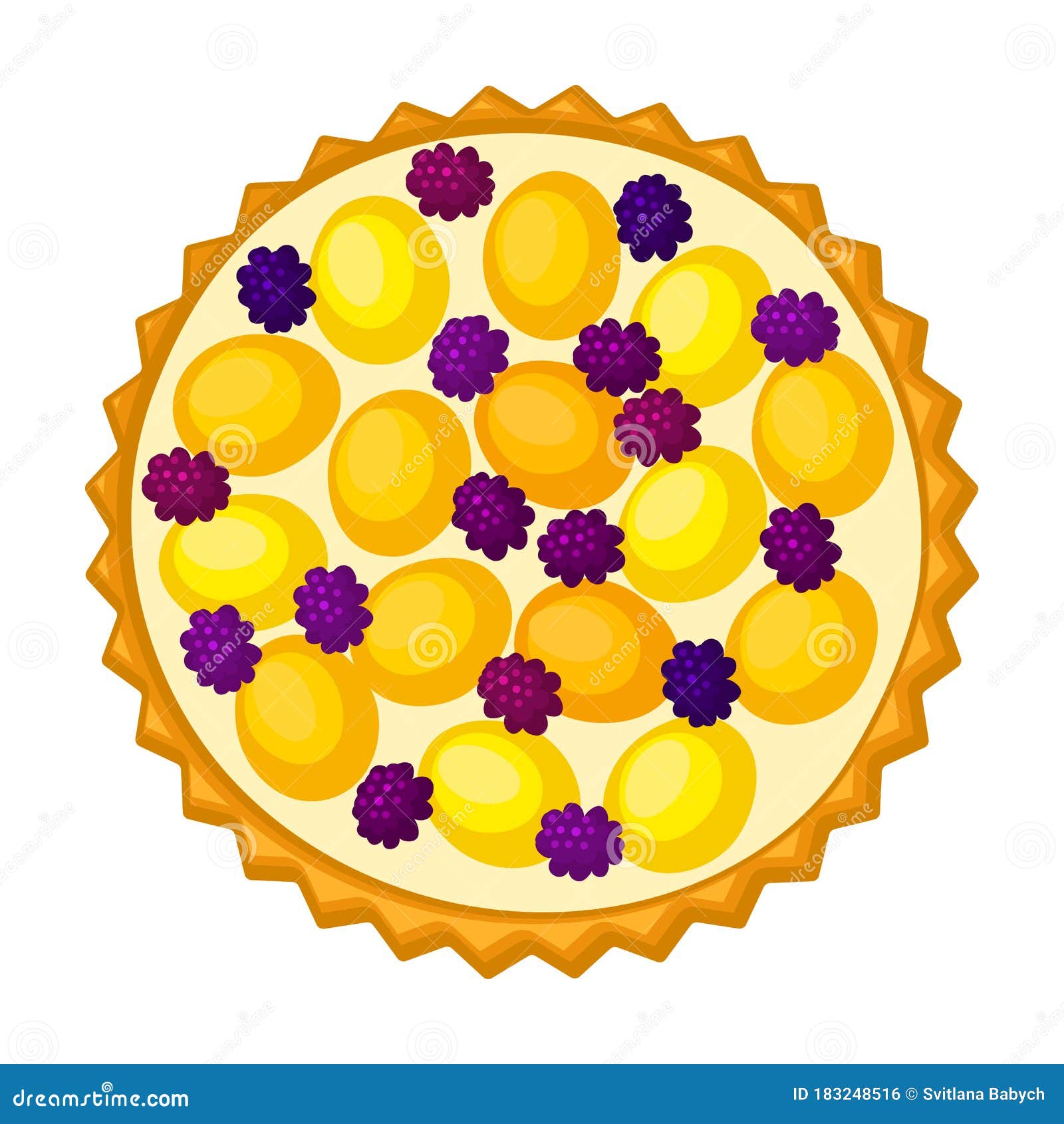 Cake Top View Vector Icon.Cartoon Vector Icon Isolated on White ...
