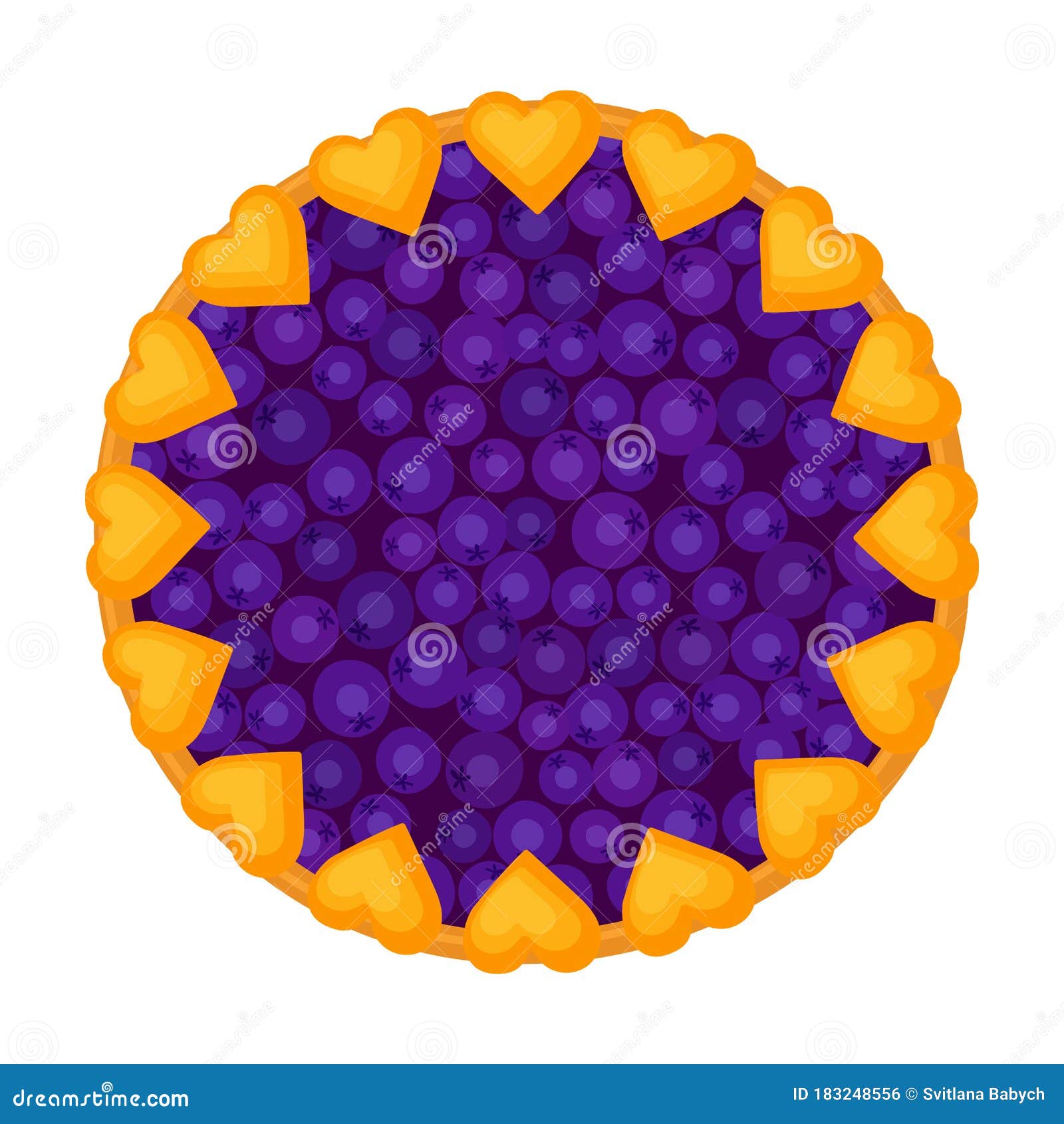 Cake Top View Vector Icon.Cartoon Vector Icon Isolated on White ...