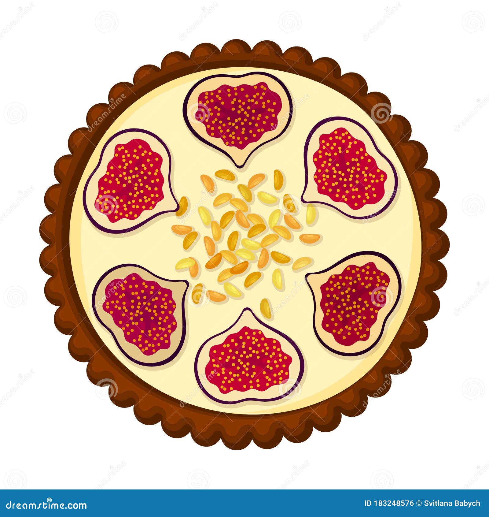 Cake Top View Vector Icon.Cartoon Vector Icon Isolated on White ...
