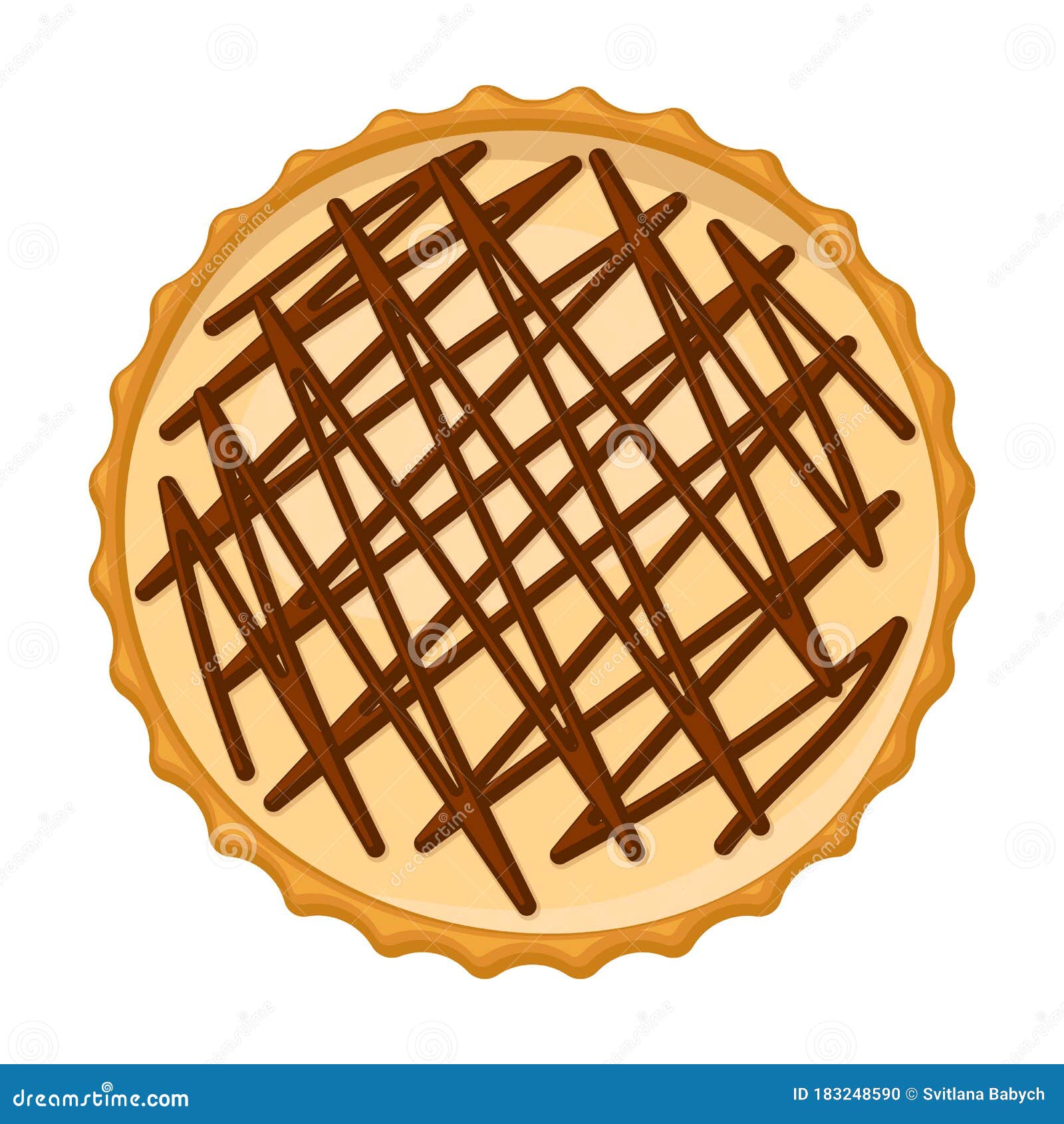 Cake Top View Vector Icon.Cartoon Vector Icon Isolated on White ...