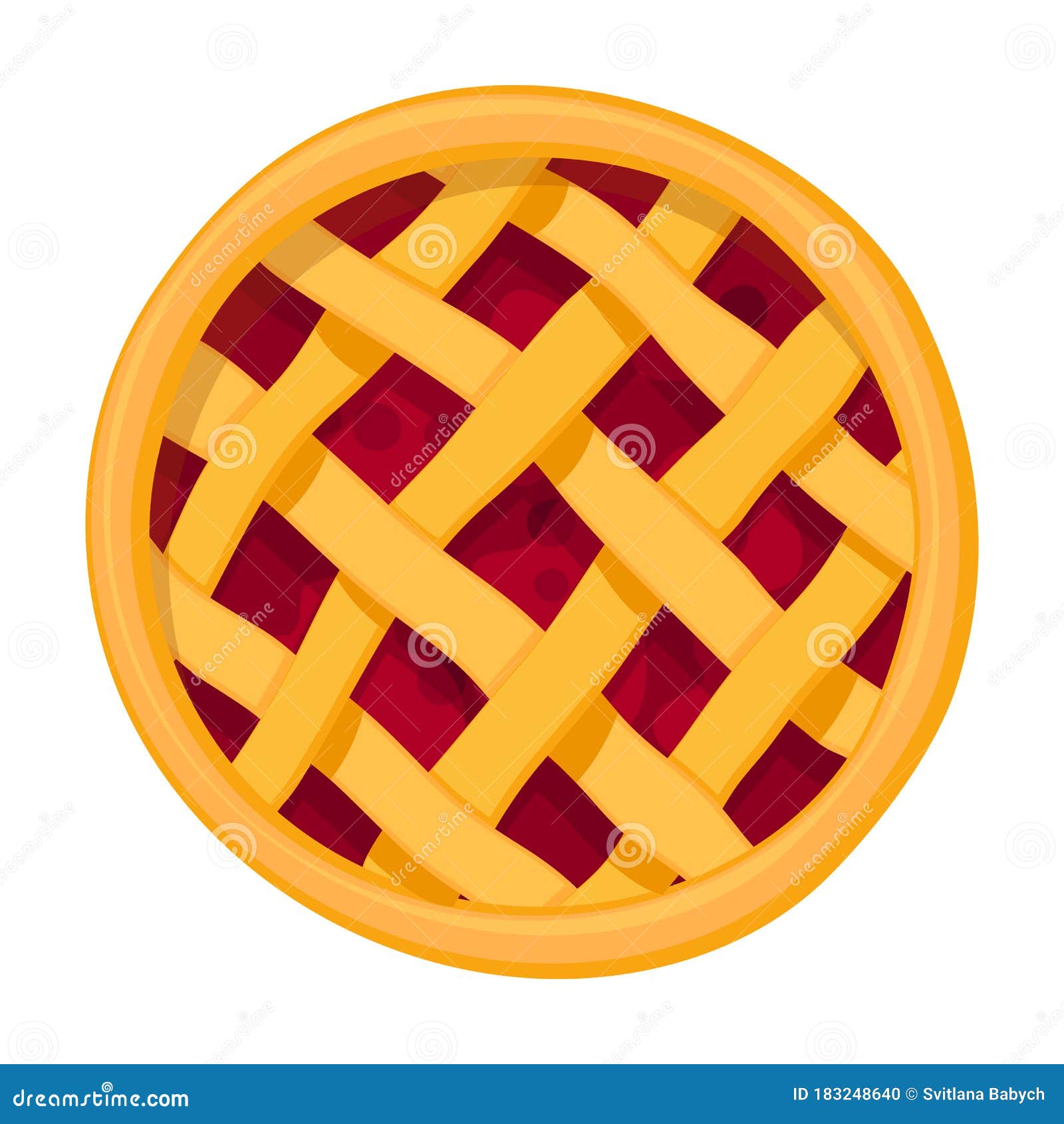 Cake Top View Vector Icon.Cartoon Vector Icon Isolated on White ...