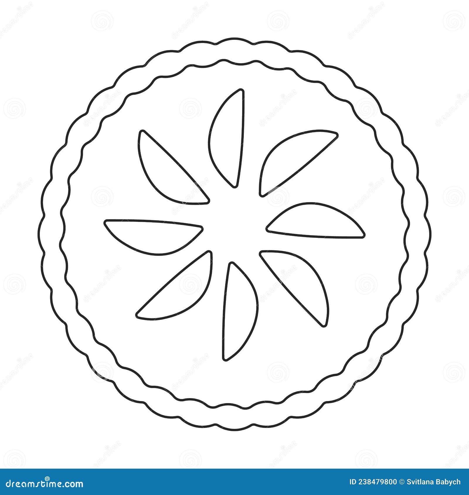 Cake Top View Vector Icon.Outline Vector Icon Isolated on White ...