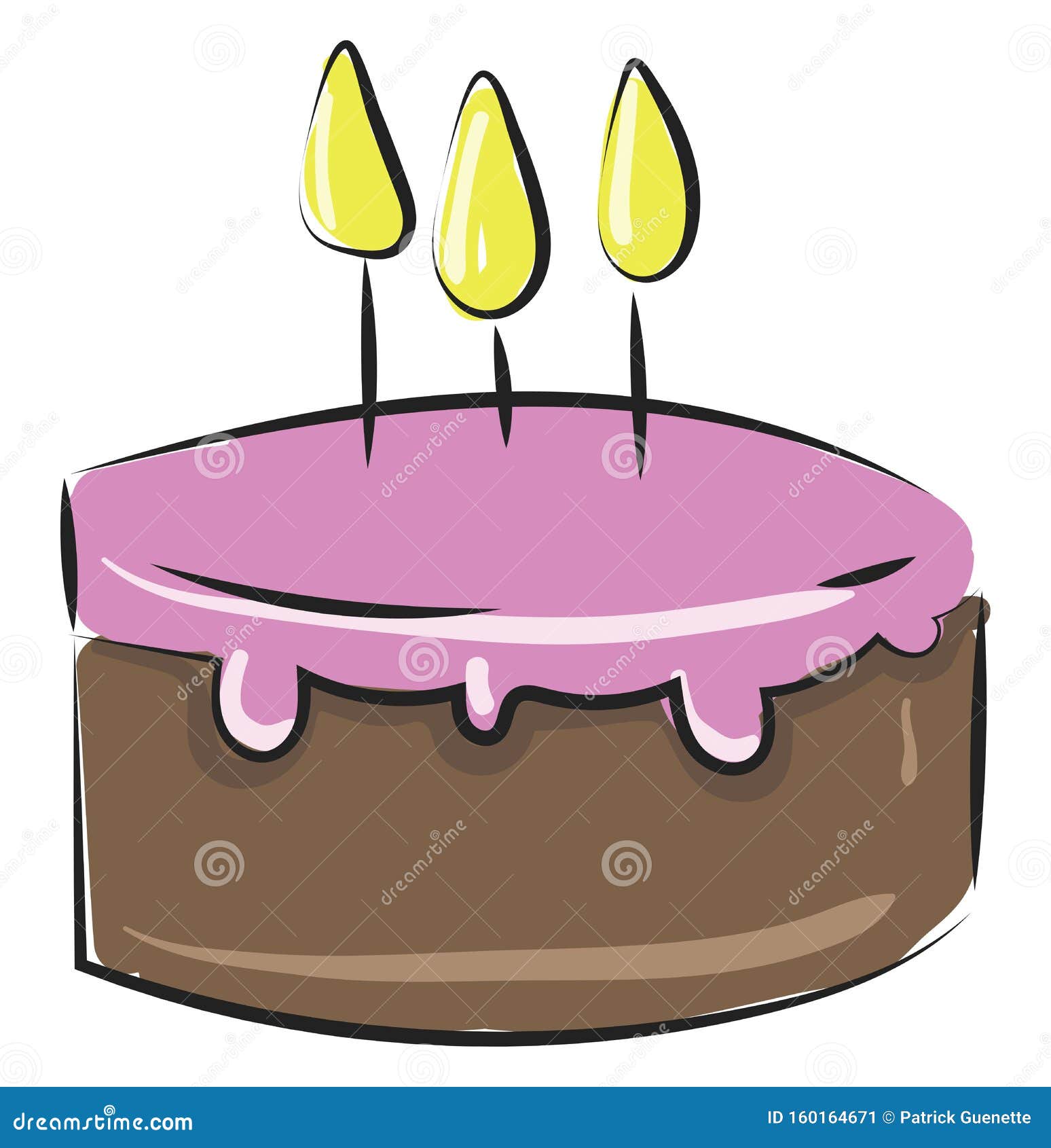Image of Cake with Marzipan, Vector or Color Illustration Stock Vector ...