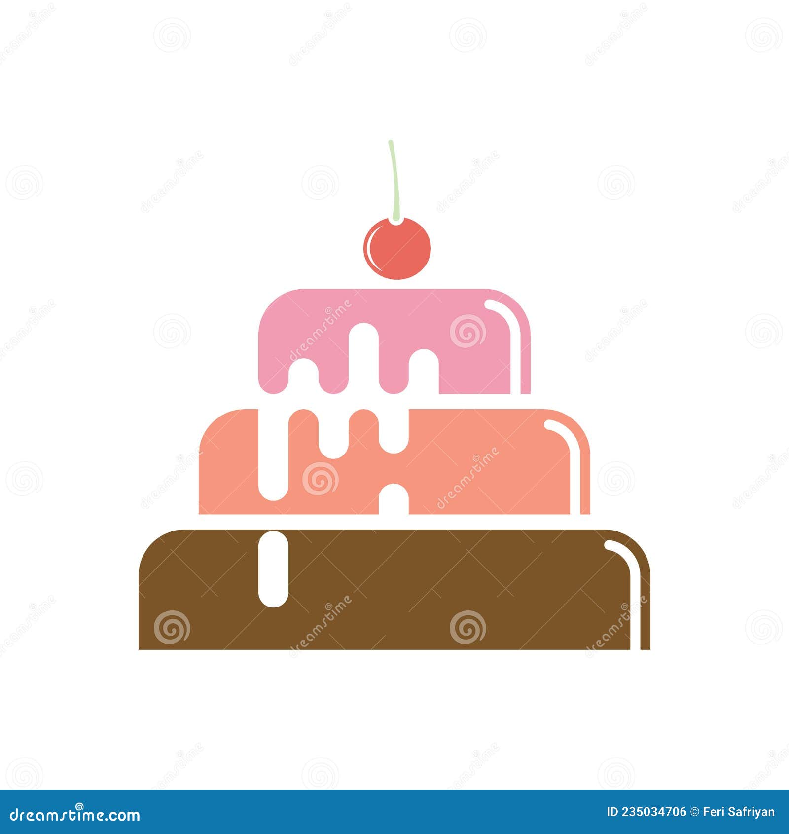 Cake vector logo stock vector. Illustration of icon - 235034706