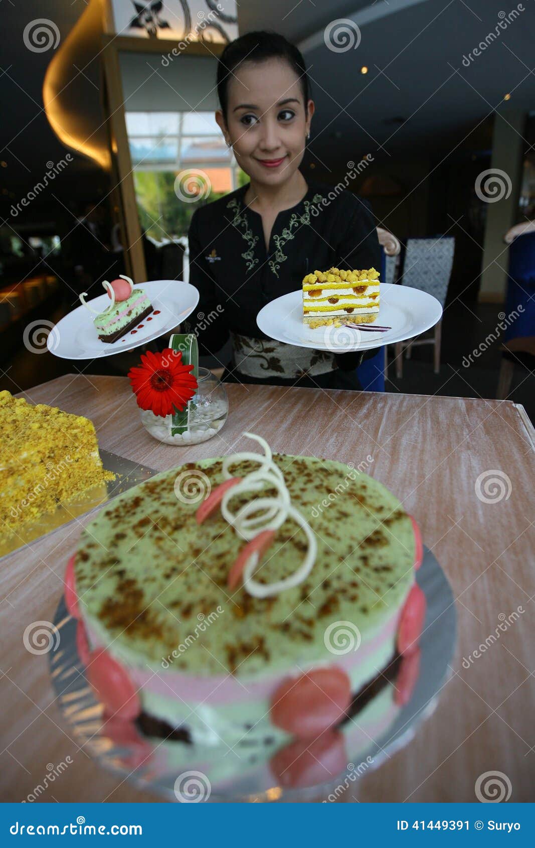 Cake editorial photo. Image of waitress, java, food, hotel - 41449391