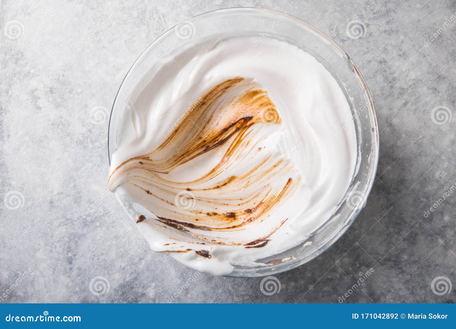 Cake Whipped Cream Texture on Top. Making Stock Photo - Image of ...