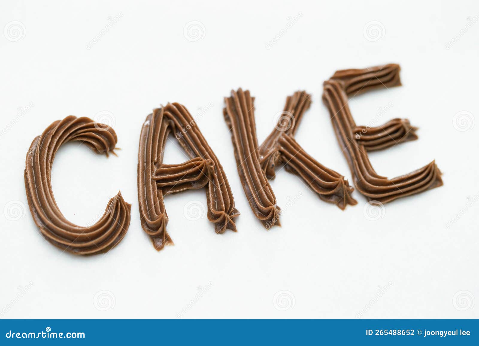 Cake Words, Words Written with Chocolate Cream Stock Photo - Image of ...