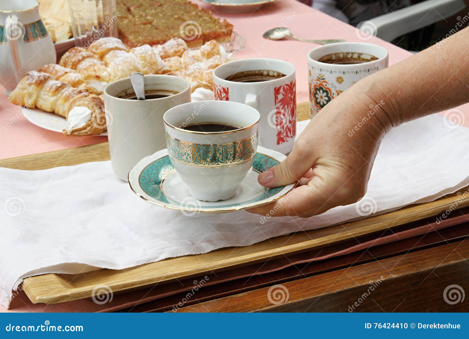 Cakes with coffe stock photo. Image of decorative, afternoon - 76424410