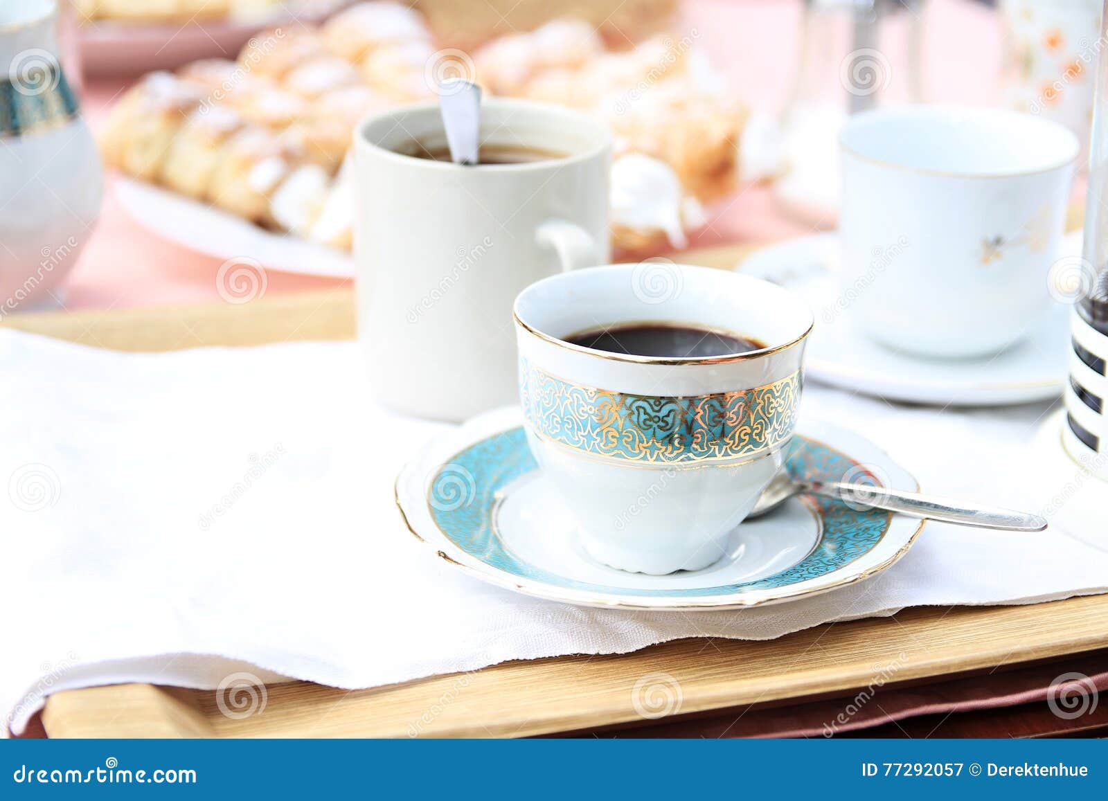 Cakes with coffe stock image. Image of delicious, chocolate - 77292057