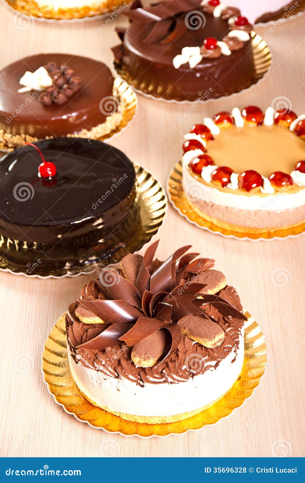 Cakes stock photo. Image of decorative, round, snack - 35696328