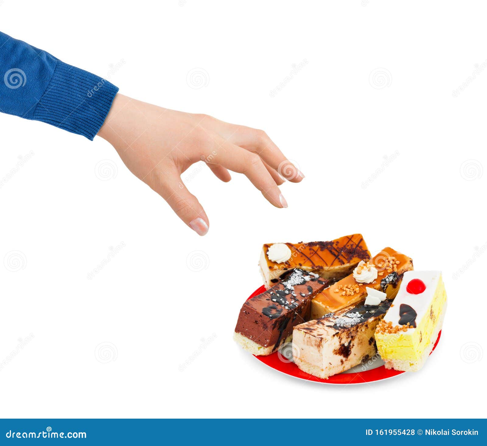 Cakes and hand stock photo. Image of beauty, icing, food - 161955428