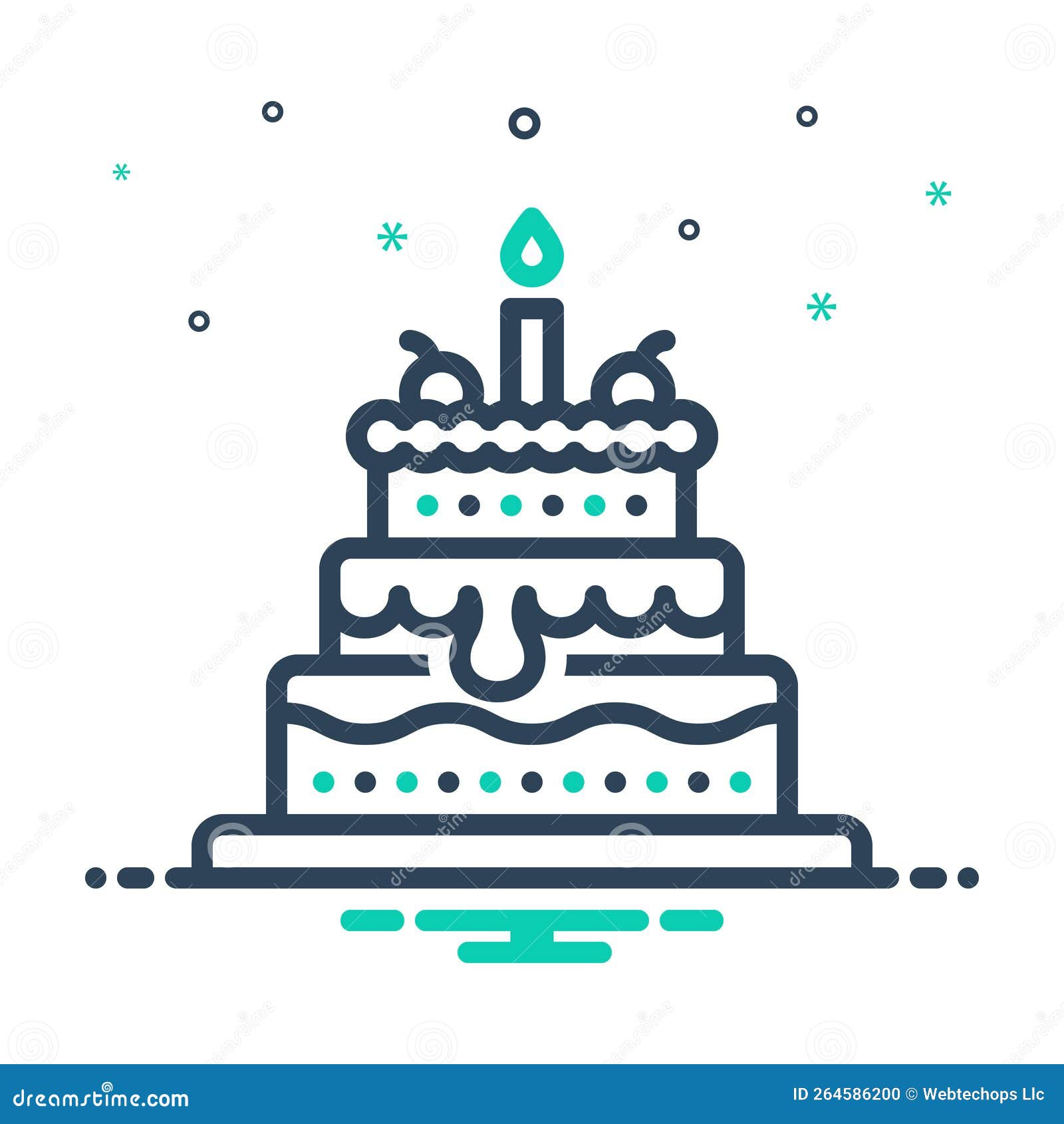 Mix Icon for Cakes, Birthday and Bakery Stock Illustration - Illustration of logo, candle: 264586200