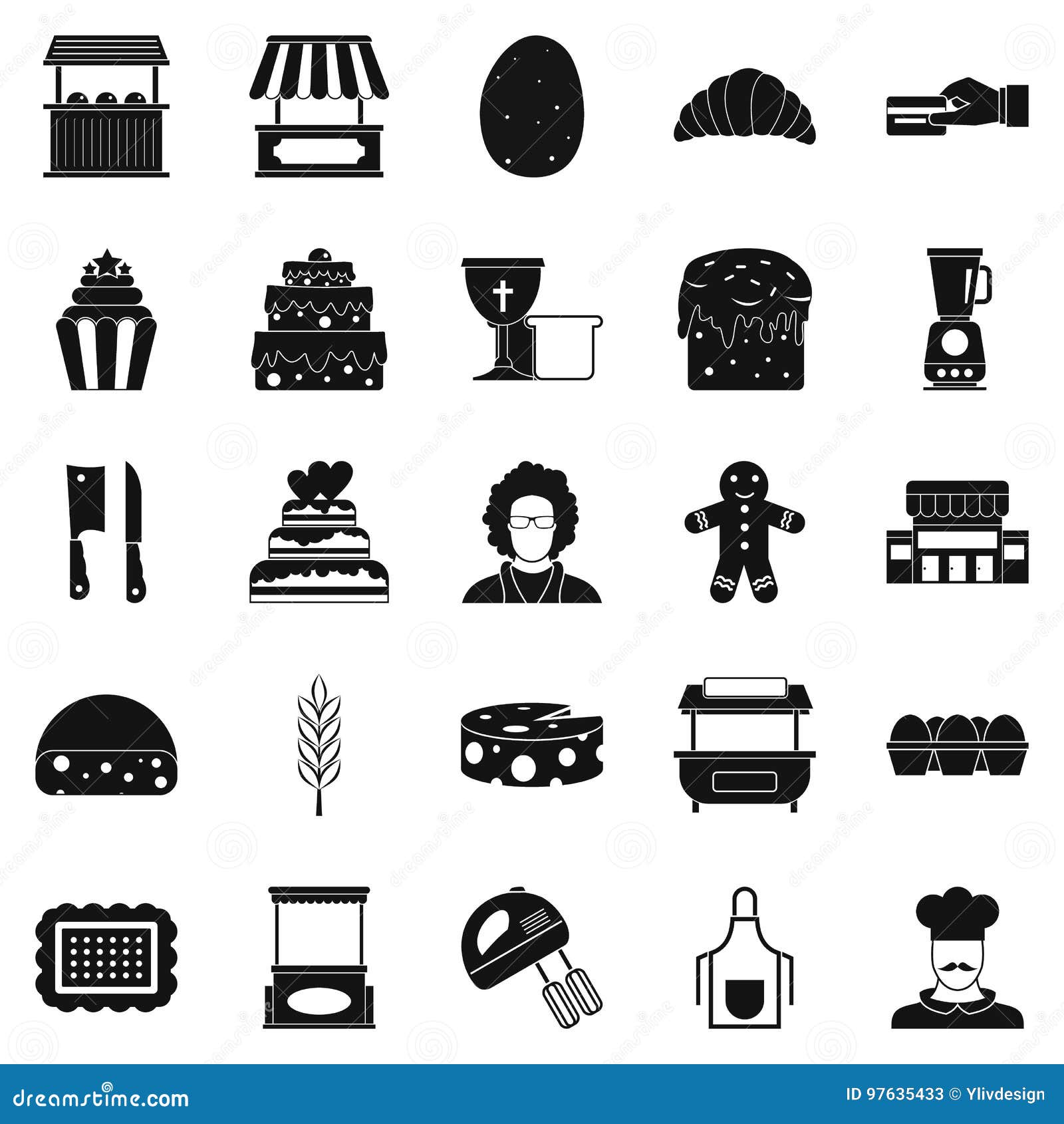 Cakes Icons Set, Simple Style Stock Vector - Illustration of marmalade ...