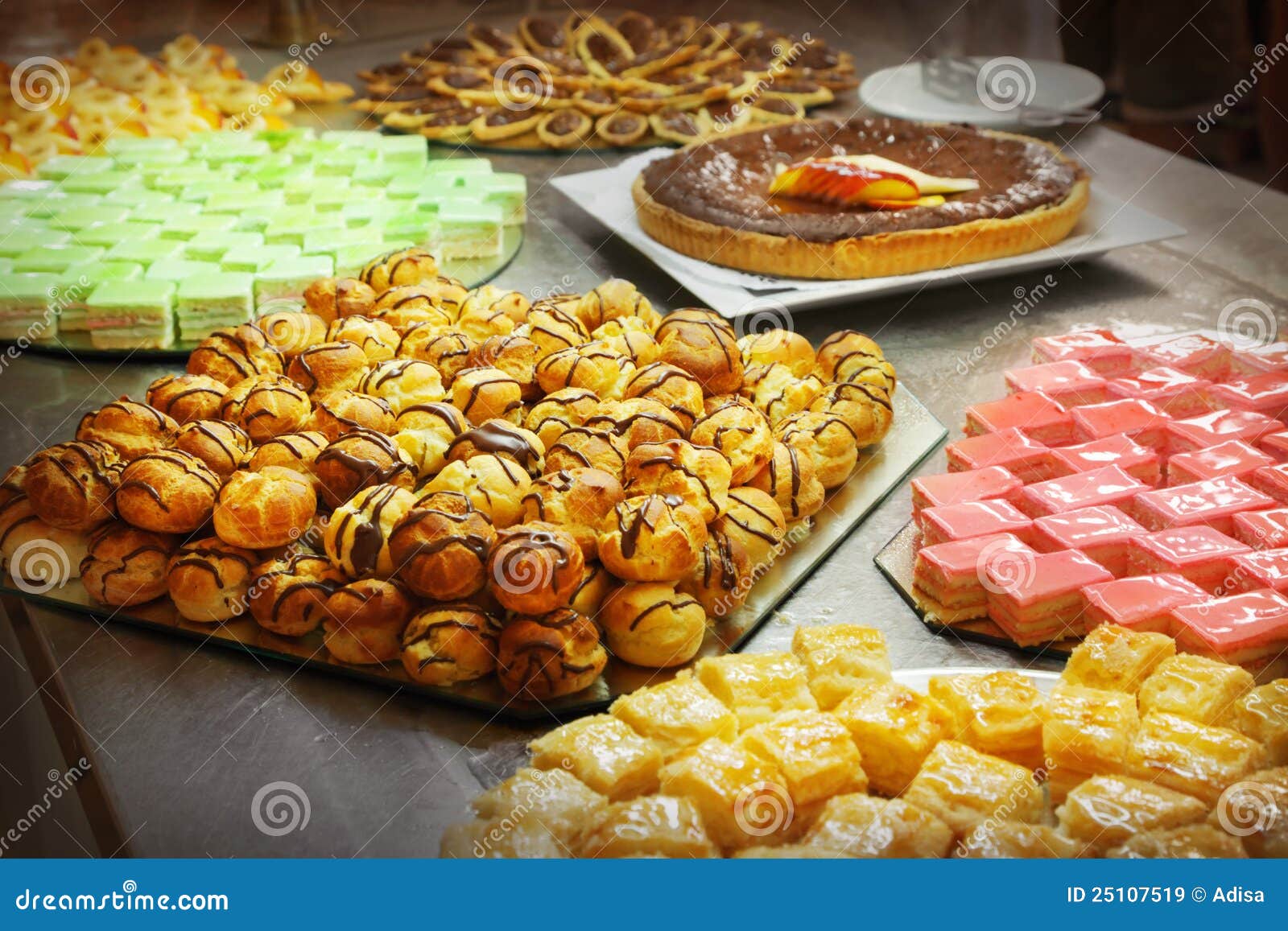 Cakes and pastries stock image. Image of chocolate, cookie - 25107519