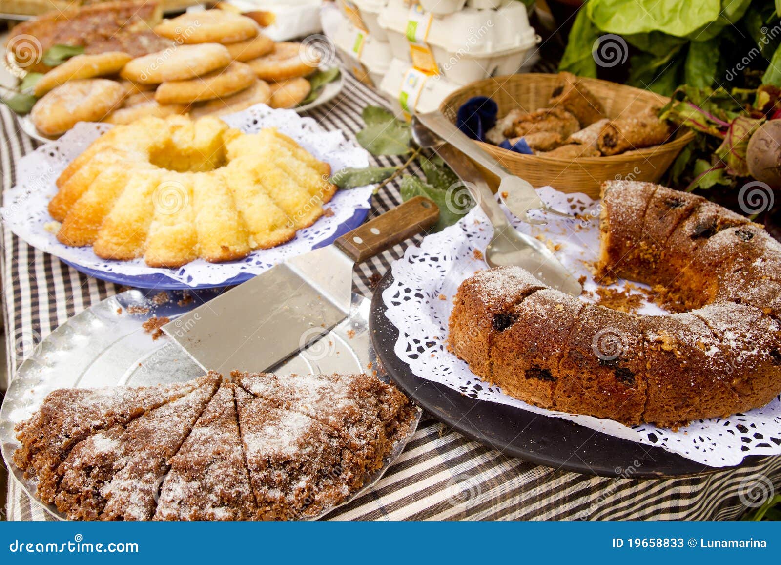 Cakes Pastry Sweets Mediterranean Bakery Balearic Stock Image - Image ...