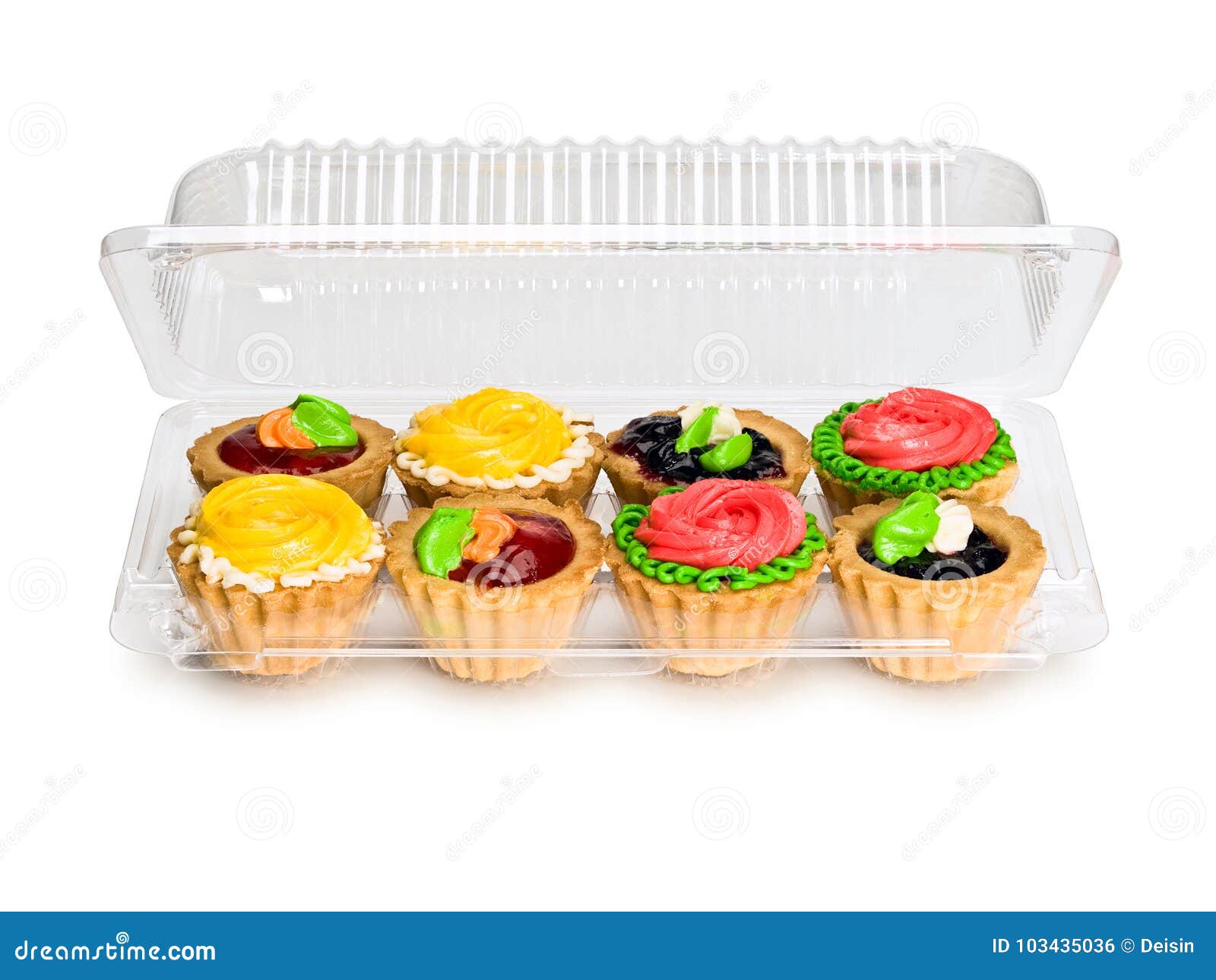 Sweets in plastic packing stock photo. Image of bakery - 103435036