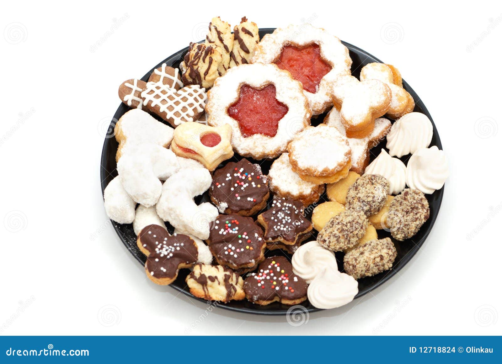 Cakes on a plate stock photo. Image of close, bell, cookie - 12718824