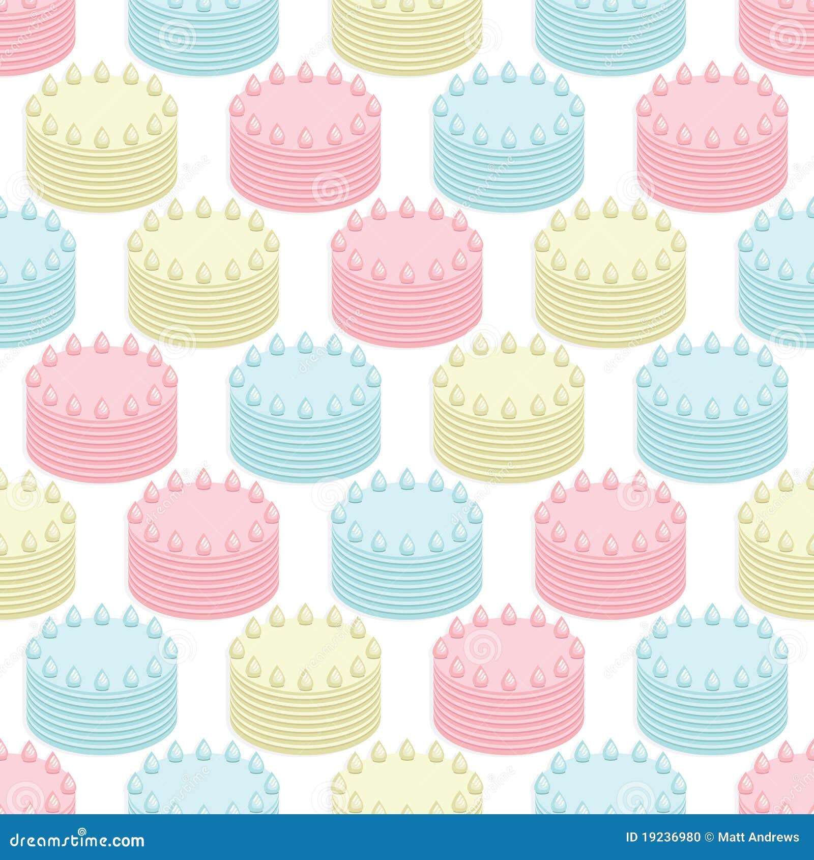 Cakes seamless stock vector. Illustration of occasion - 19236980