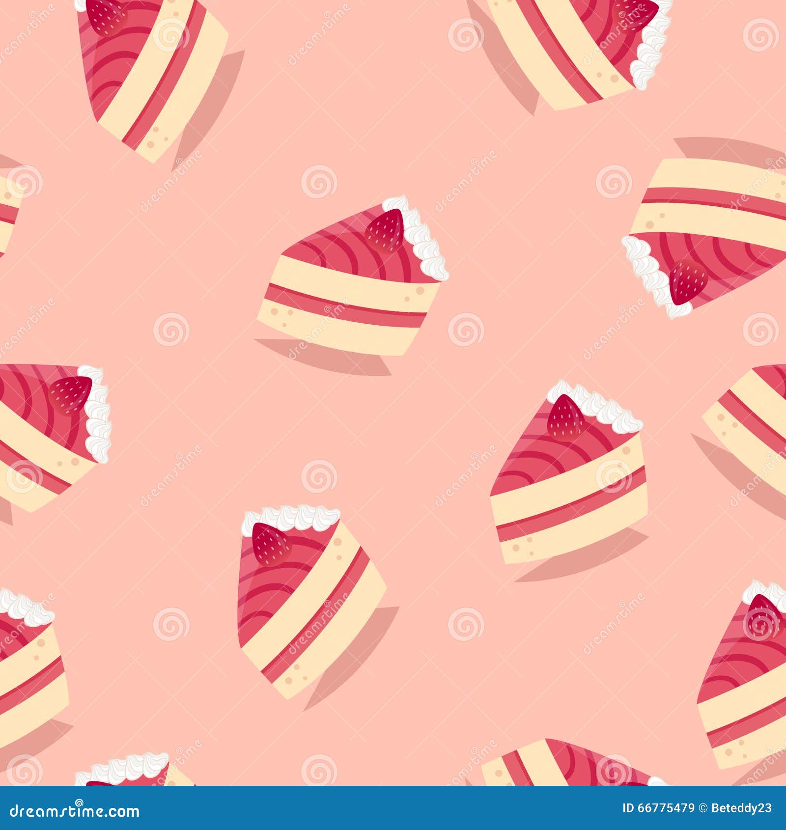 Cakes seamless stock vector. Illustration of cake, pattern - 66775479