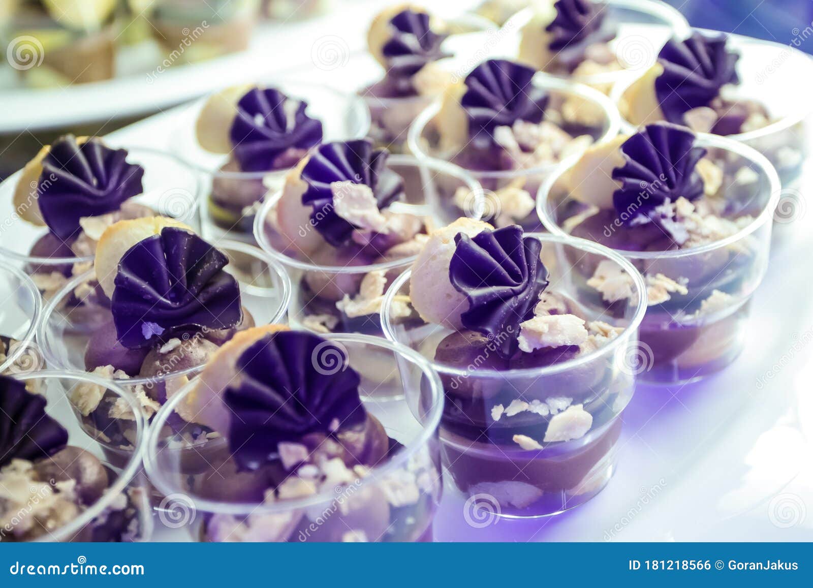 Cakes on the Shelf for Catering Stock Photo - Image of dessert, buffet ...