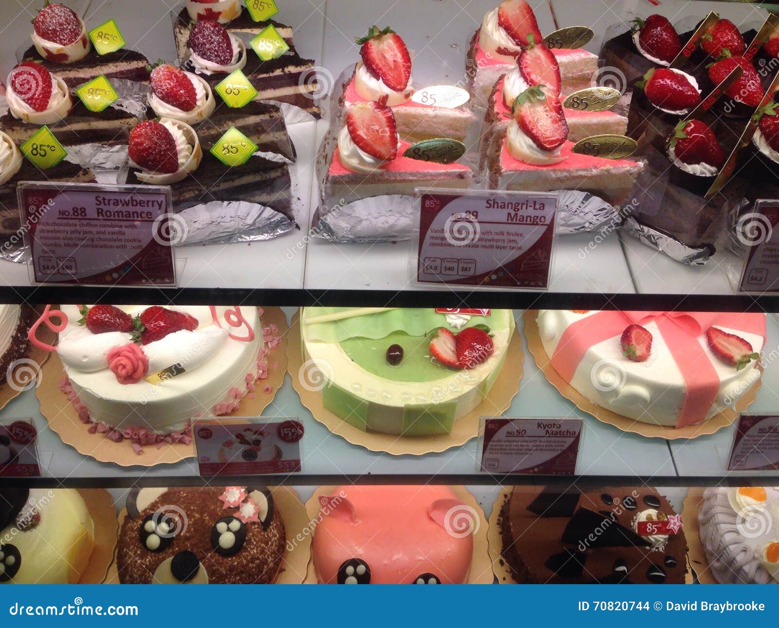 Decorated Iced Cakes on Store Display Shelves Editorial Stock Image ...