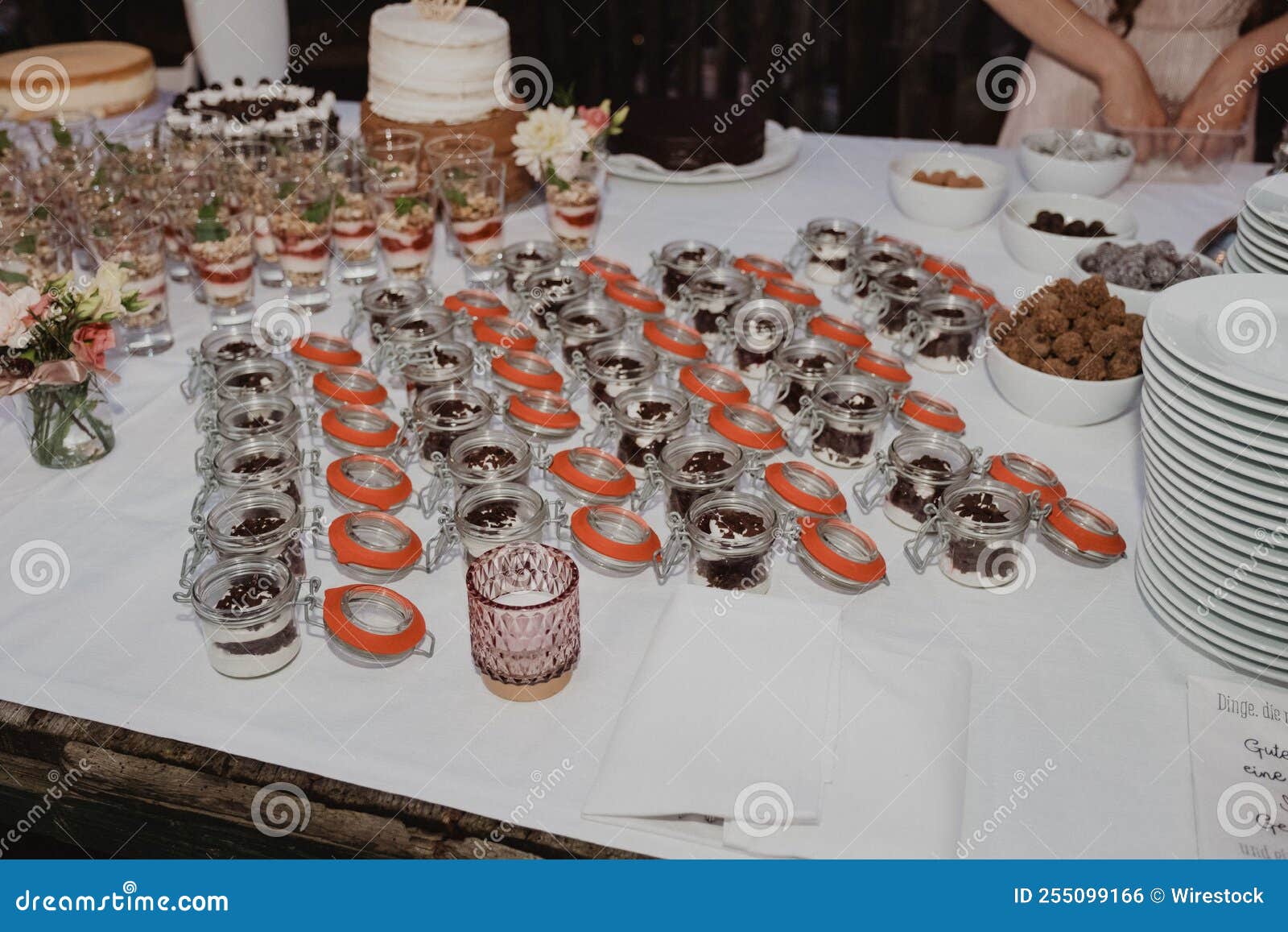 Cakes and Sweets Table during Wedding Celebration Stock Photo - Image ...