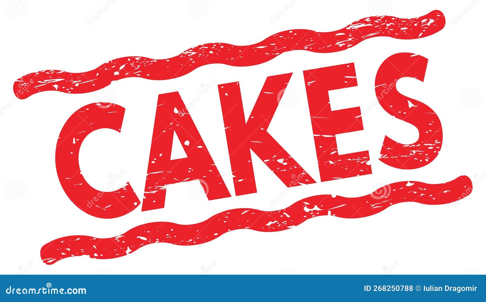 CAKES Text on Red Lines Stamp Sign Stock Illustration - Illustration of ...