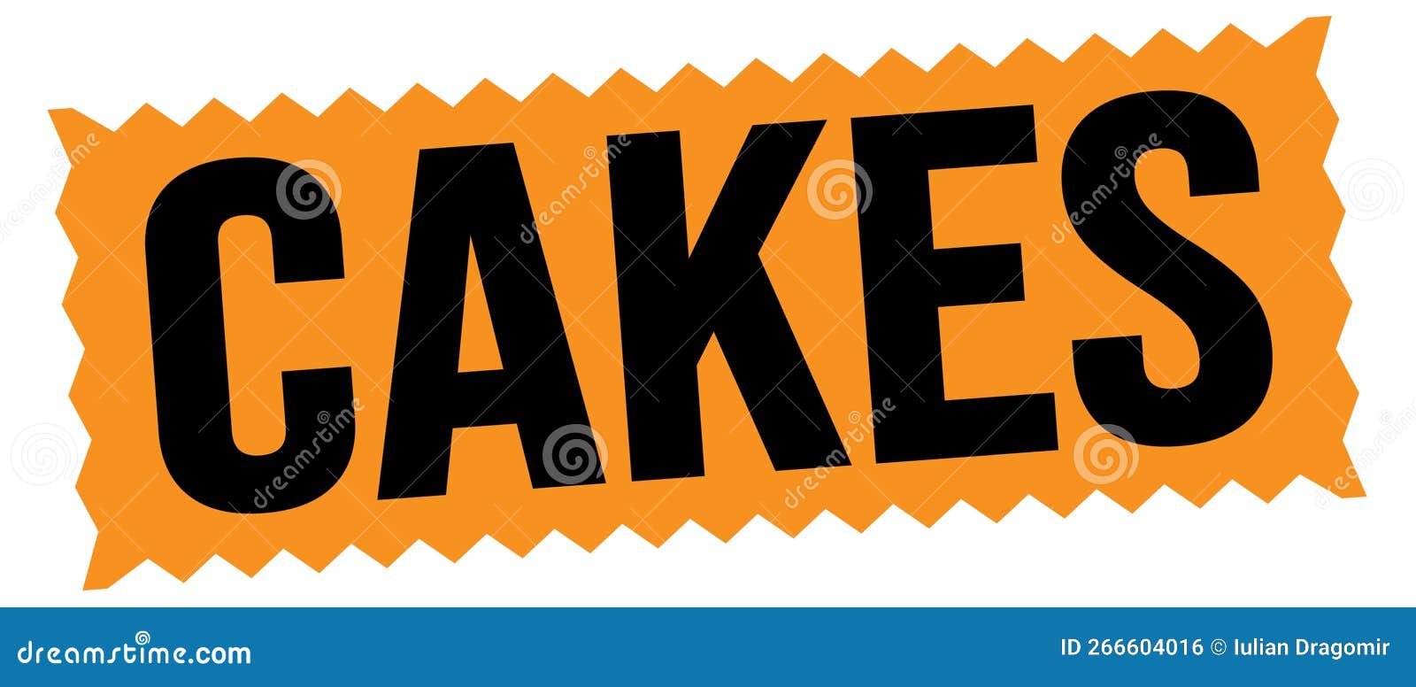 CAKES Text Written on Orange-black Stamp Sign Stock Illustration ...